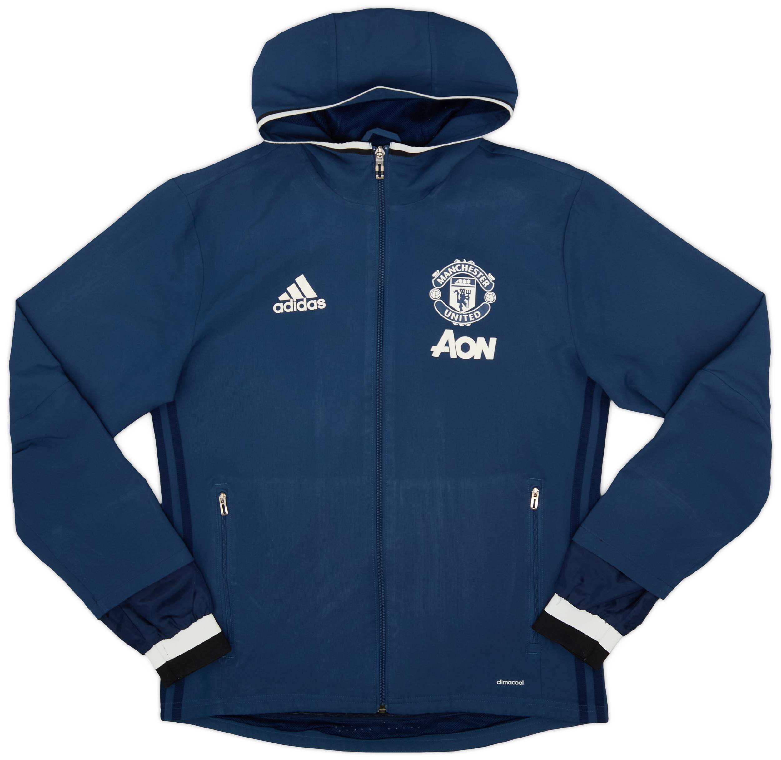 2016-17 Manchester United adidas Hooded Track Jacket - 6/10 - (S)