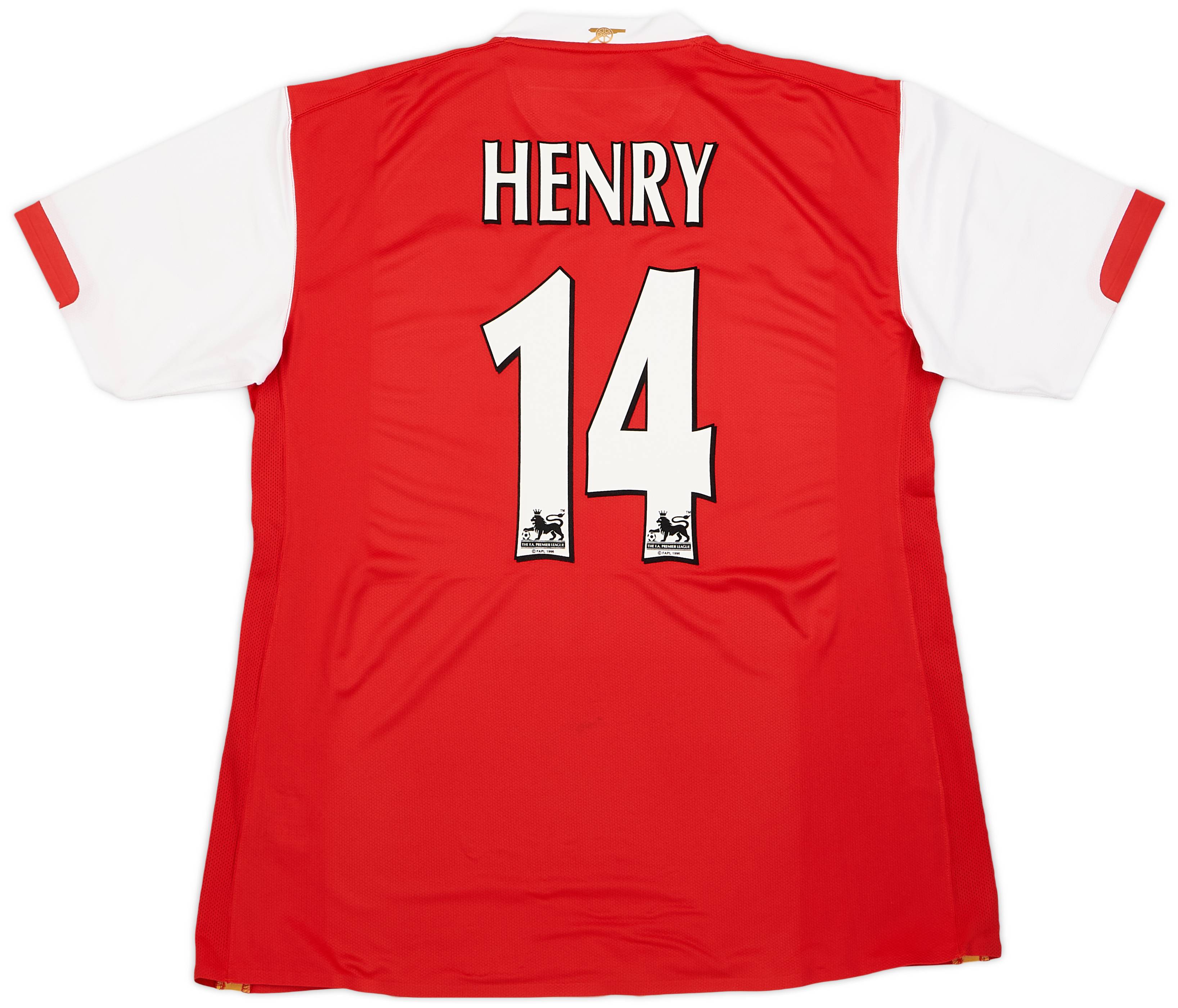 2006-08 Arsenal European Player Issue Home Shirt Henry #14 (XXL)