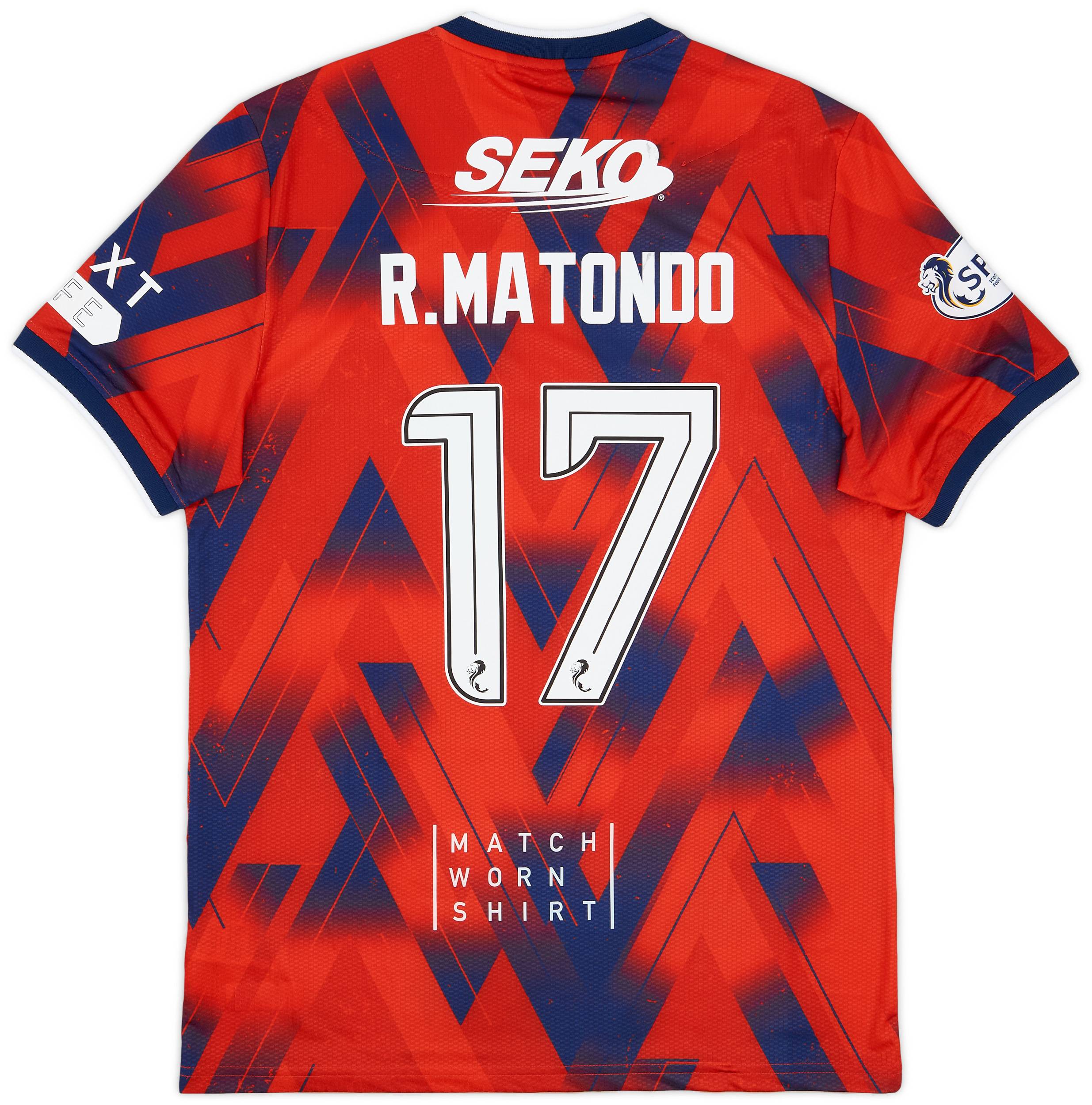 2023-24 Rangers Match Issue Fourth Shirt R. Matondo #17