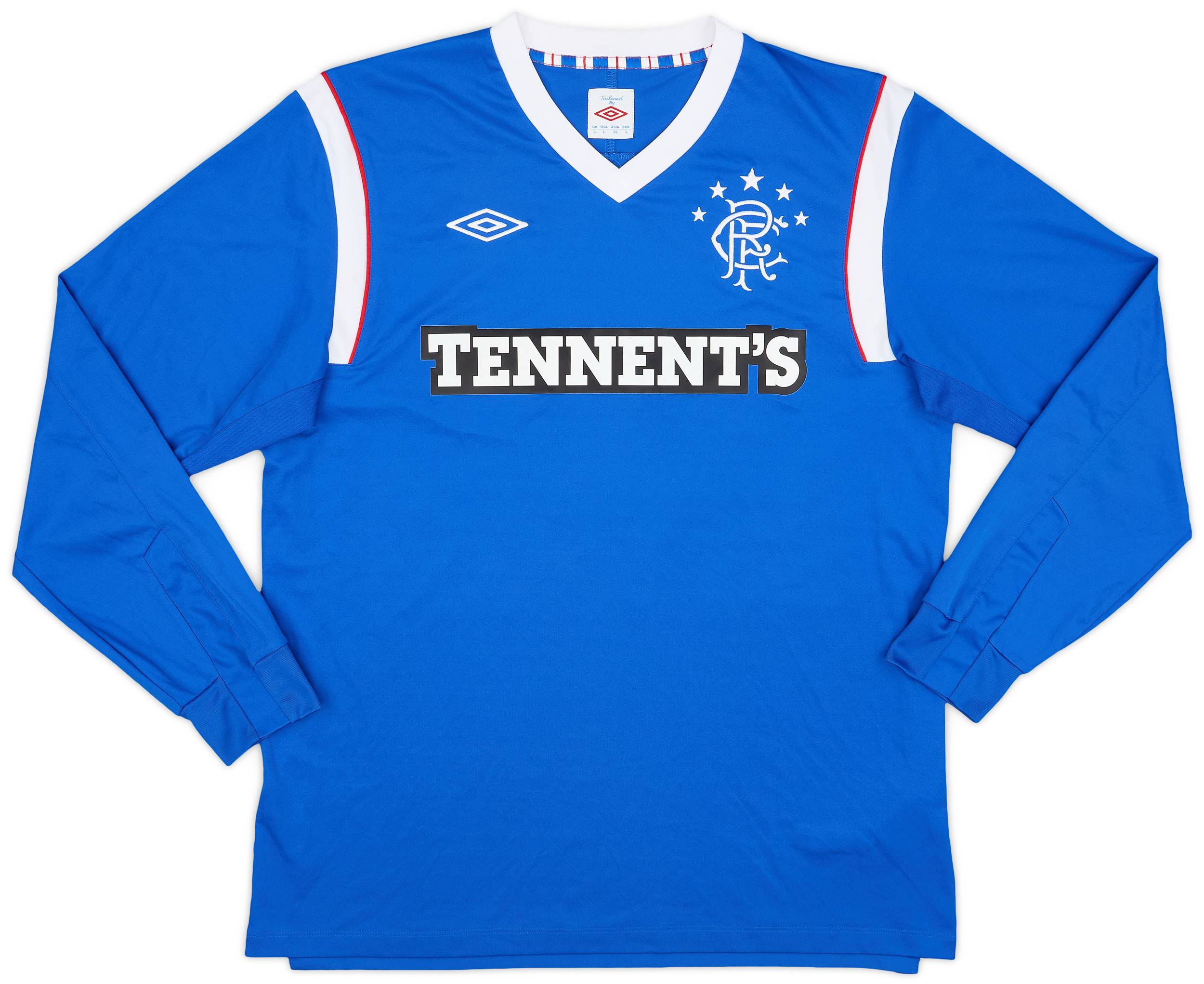 2011-12 Rangers Home L/S Shirt Champions #54 - 9/10 - (L)