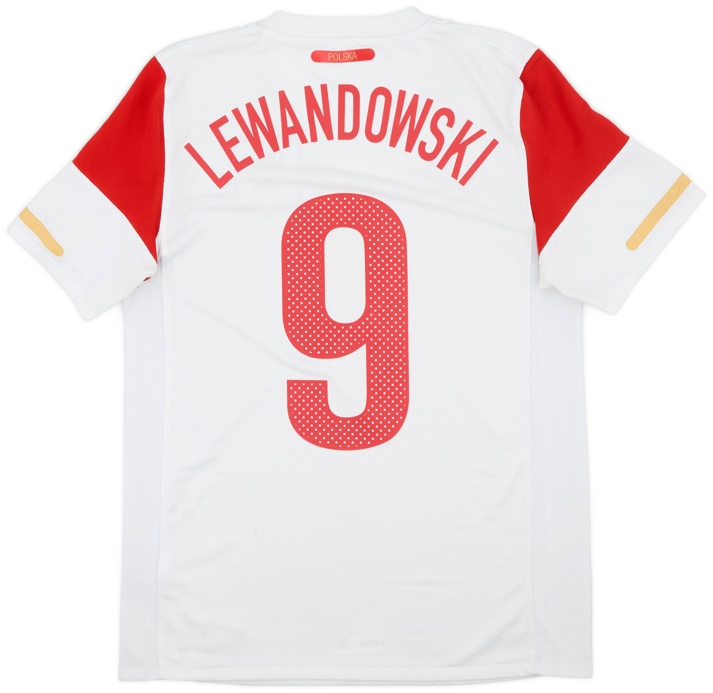 2010-12 Poland Home Shirt Lewandowski #9 - 7/10 - (S)