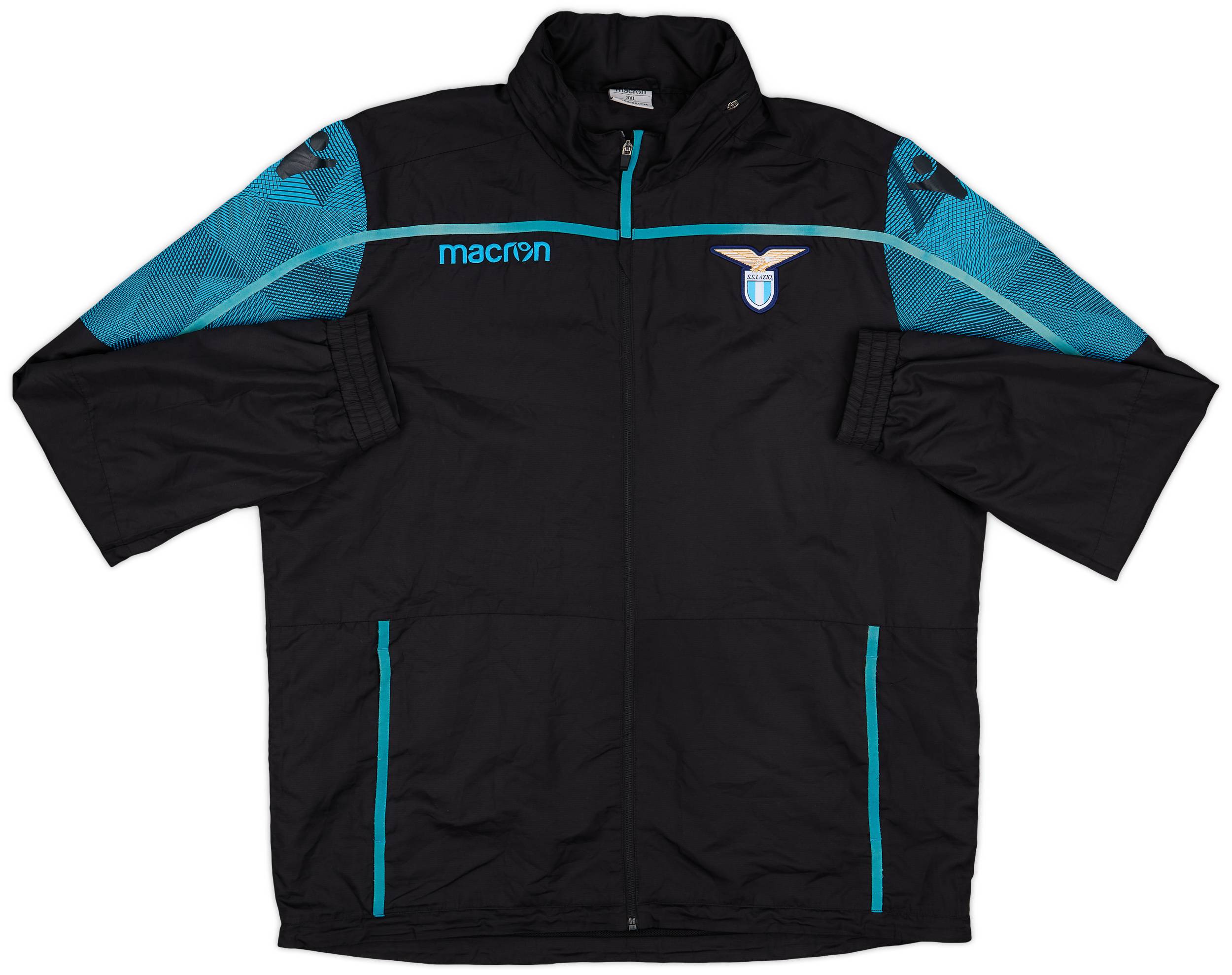 2014-15 Lazio Macron Hooded Rain Jacket - 7/10 - (3XL)