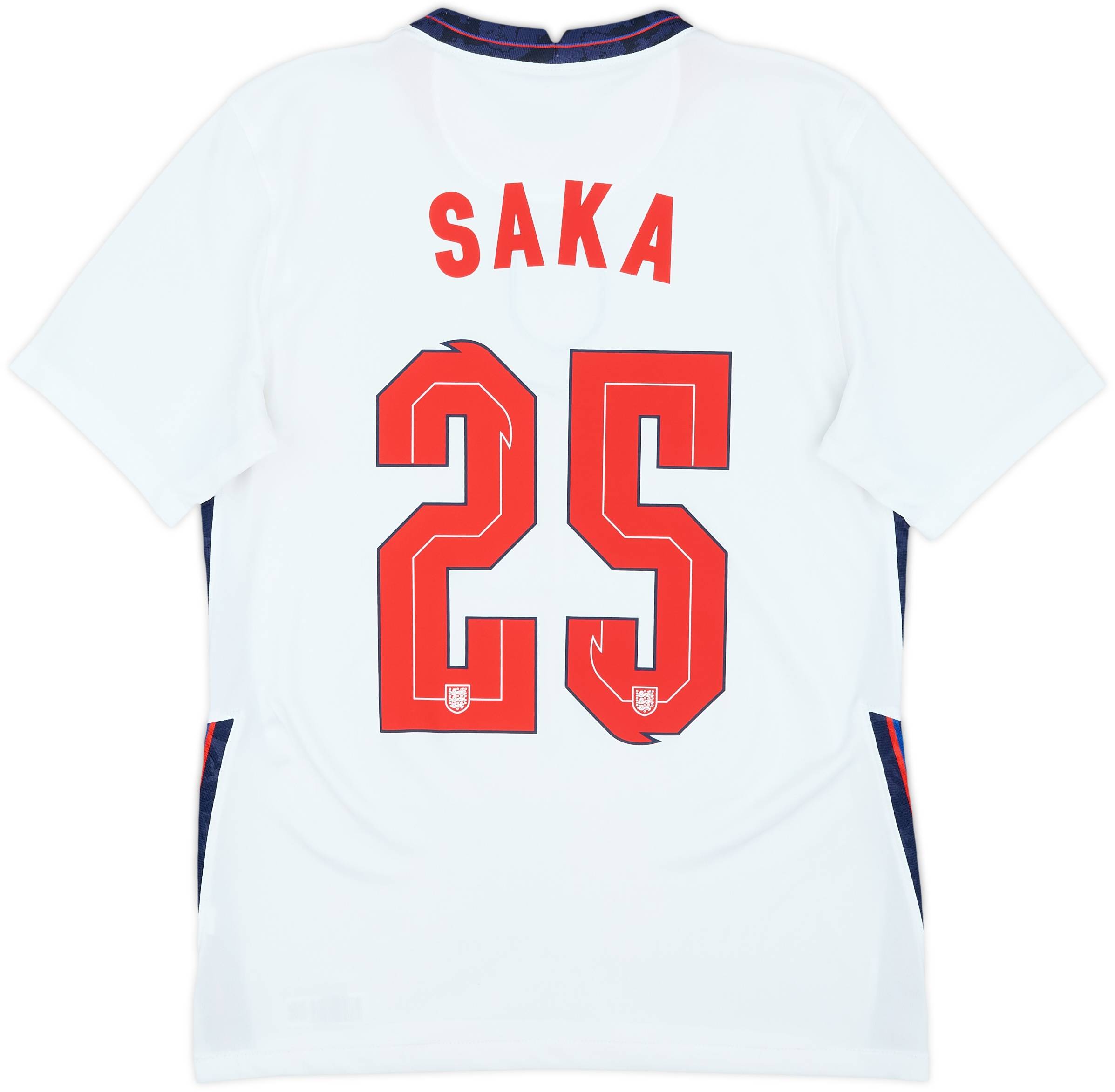 2020-22 England Home Shirt Saka #25 - 7/10 - (S)