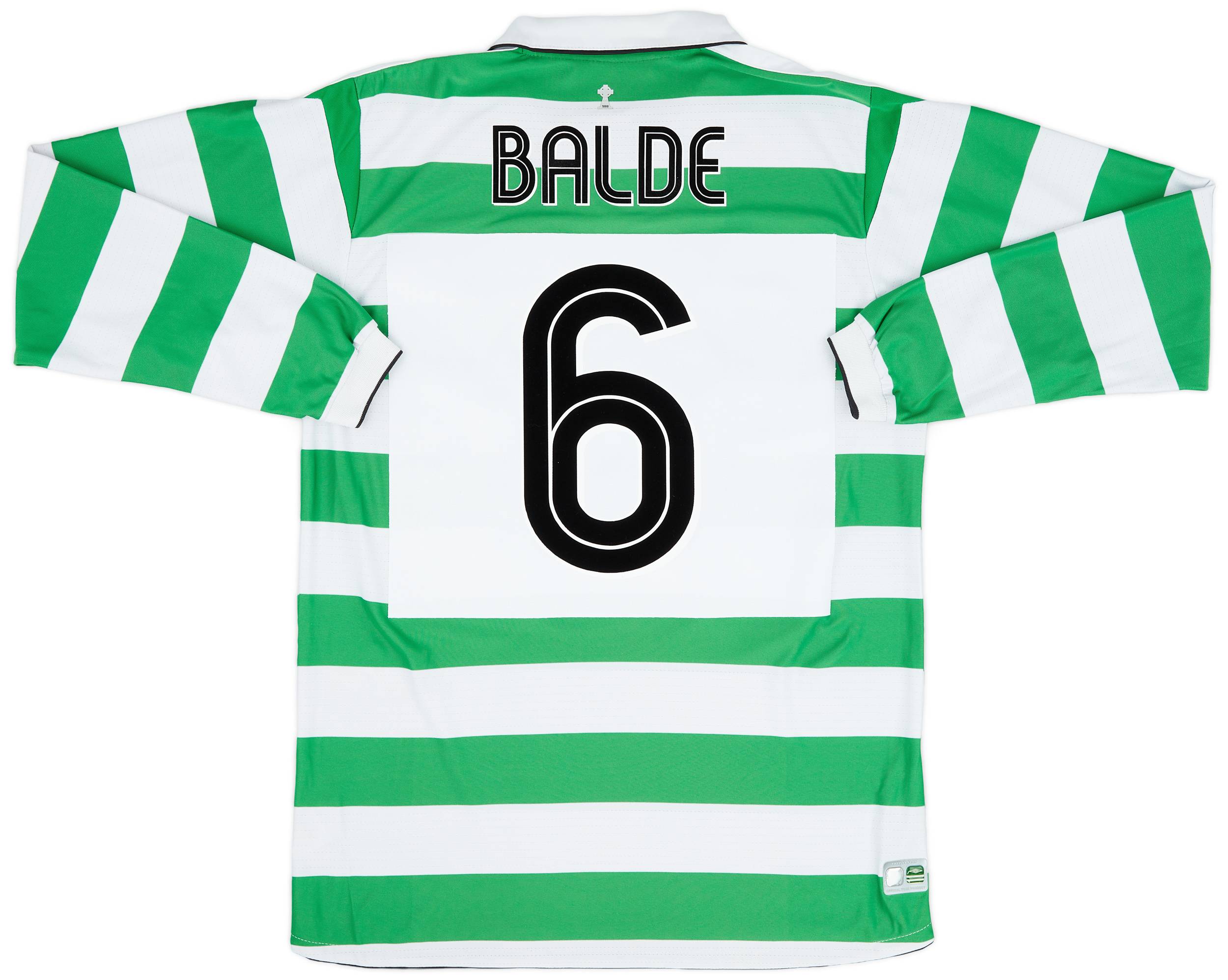 2004-05 Celtic Home L/S Shirt Balde #6 - 8/10 - (M)