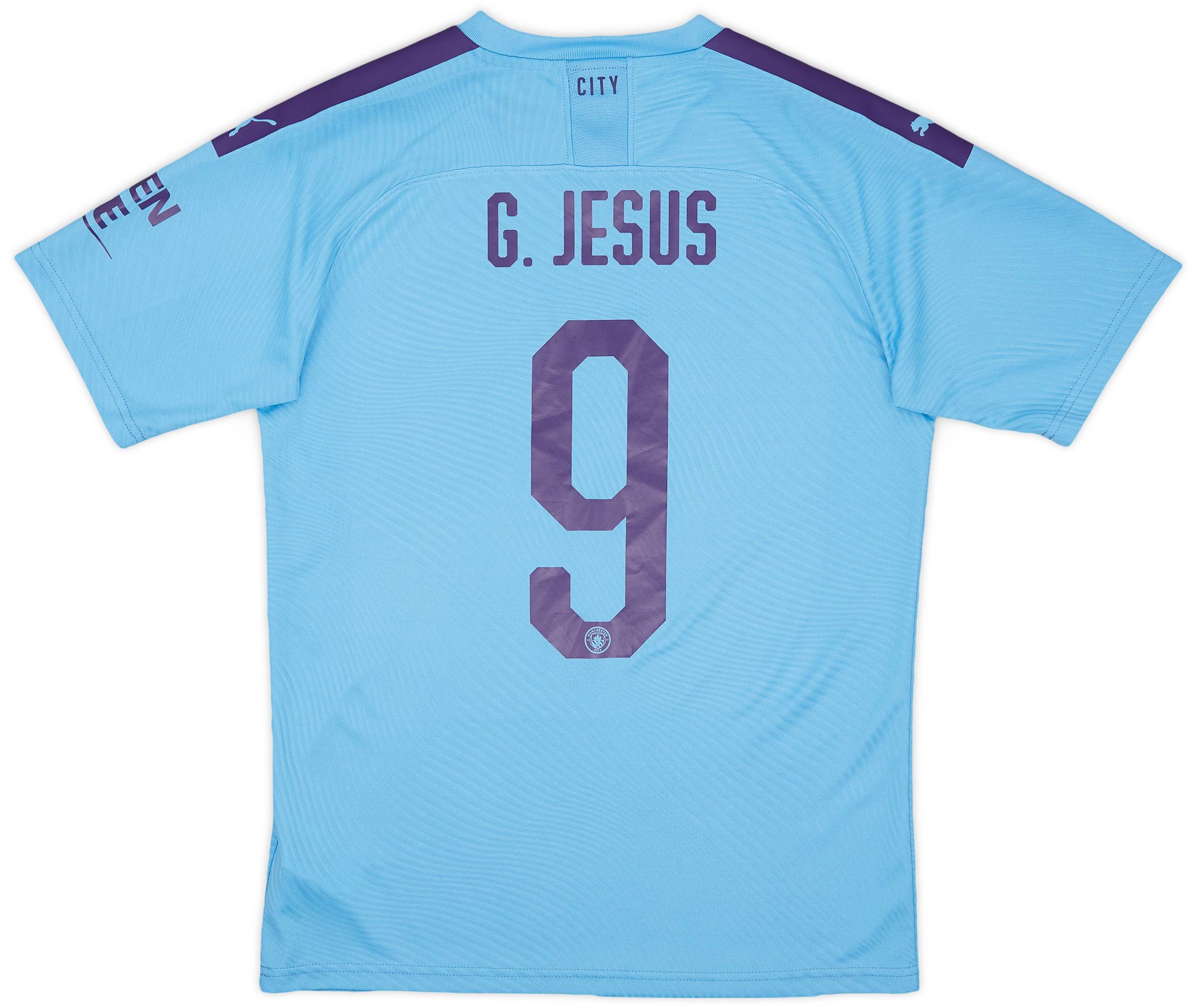 2019-20 Manchester City Home Shirt G. Jesus #9 - 10/10 - (M)
