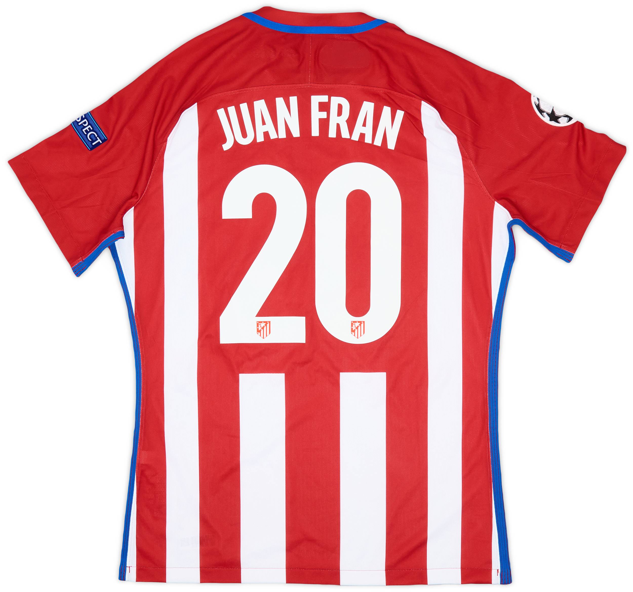 2016-17 Atletico Madrid Home Shirt Juan Fran #20 (XL)