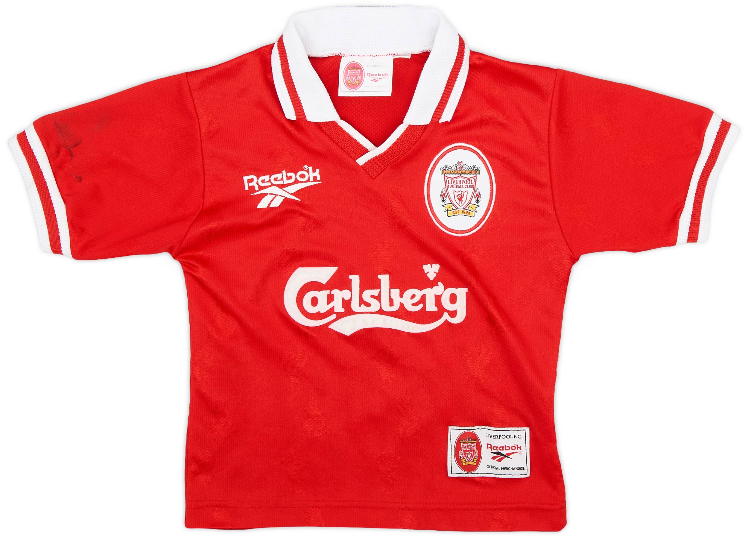 1996-98 Liverpool Home Shirt - 7/10 - (XS.Boys)