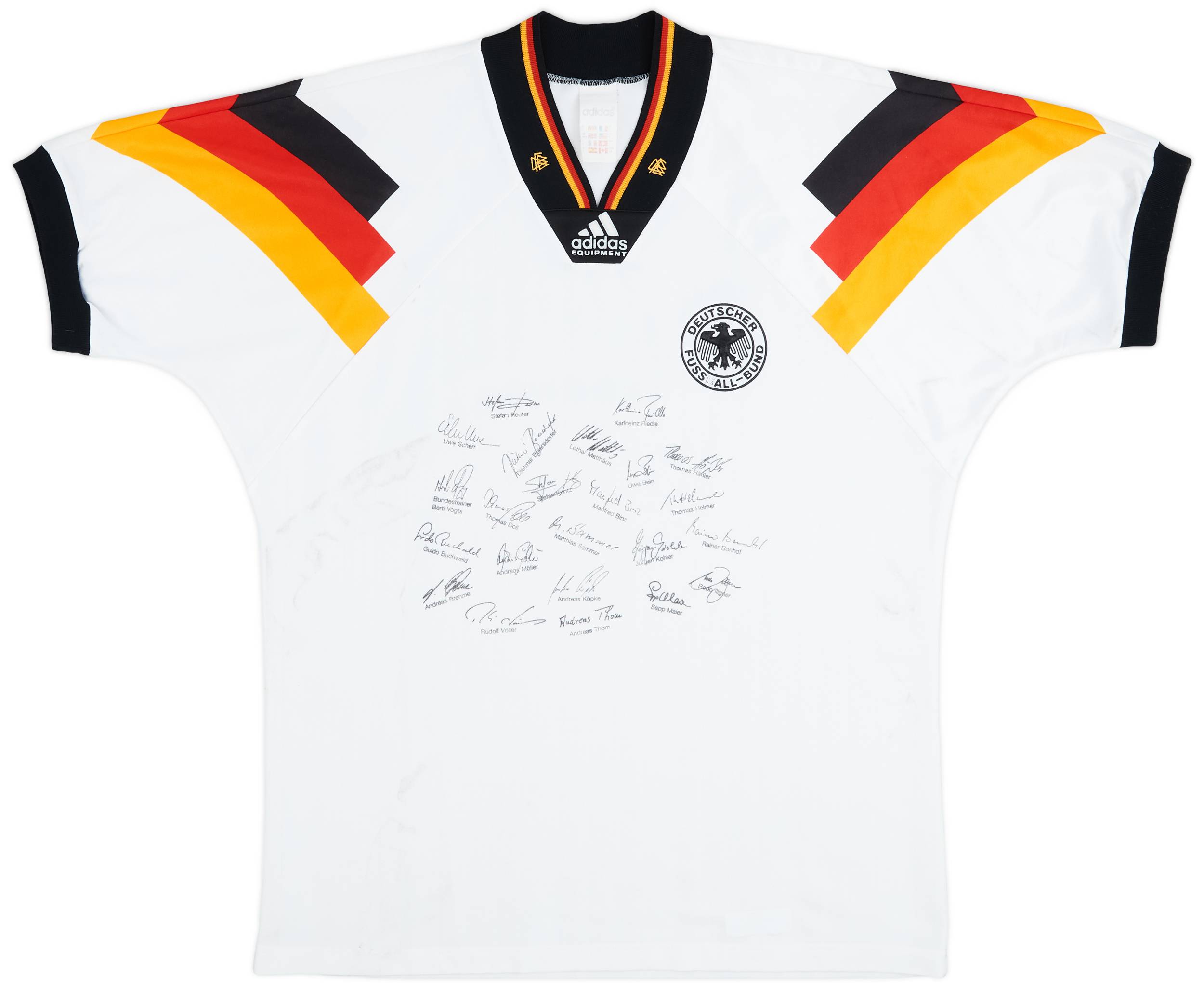 1992-94 Germany 'Signed' Home Shirt - 7/10 - (L/XL)