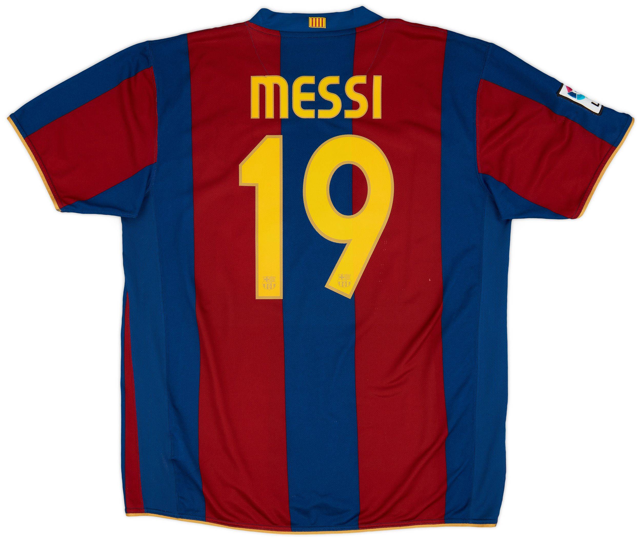 2007-08 Barcelona Home Shirt Messi #19
