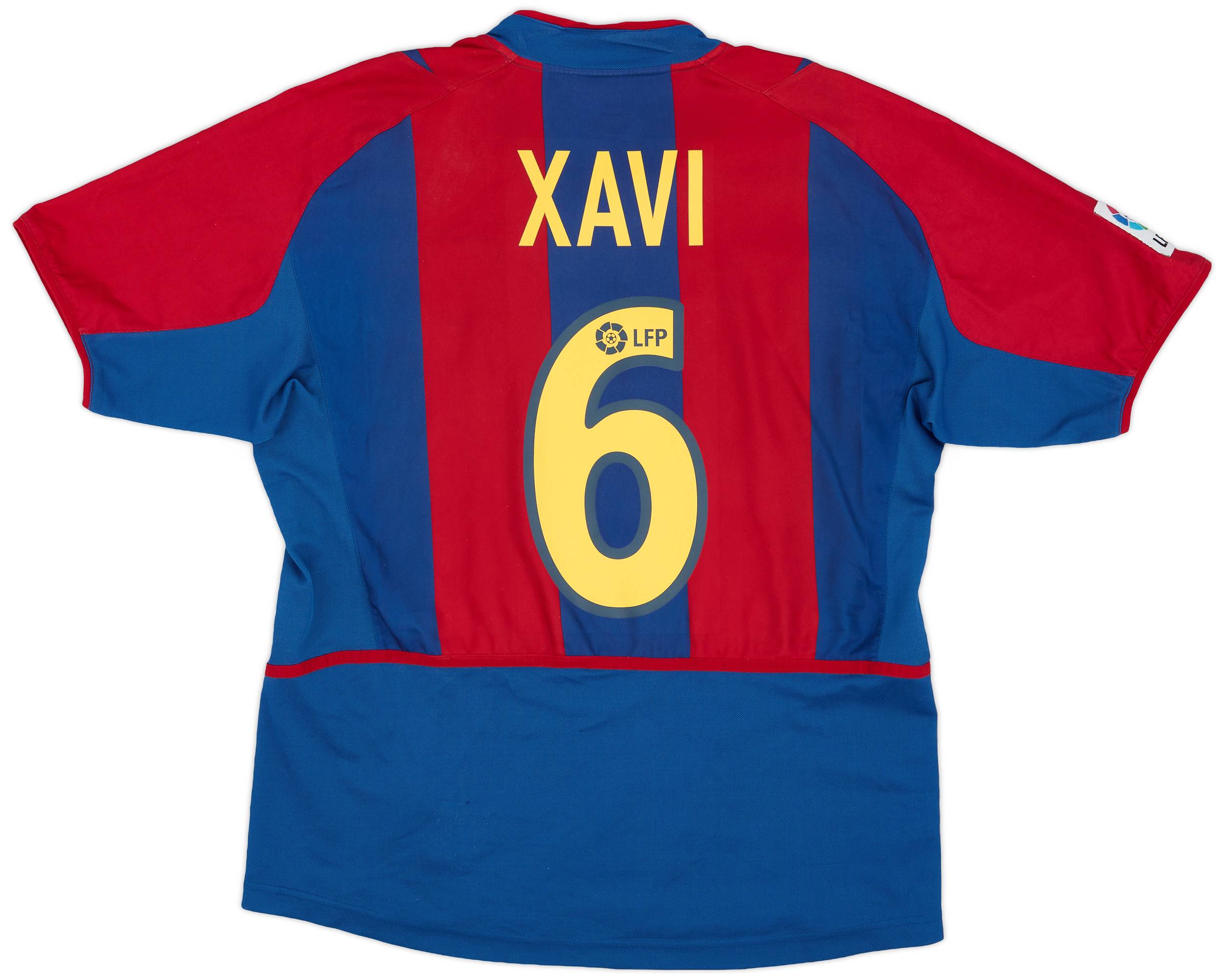 2002-03 Barcelona Home Shirt Xavi #6 - 8/10 - (M)