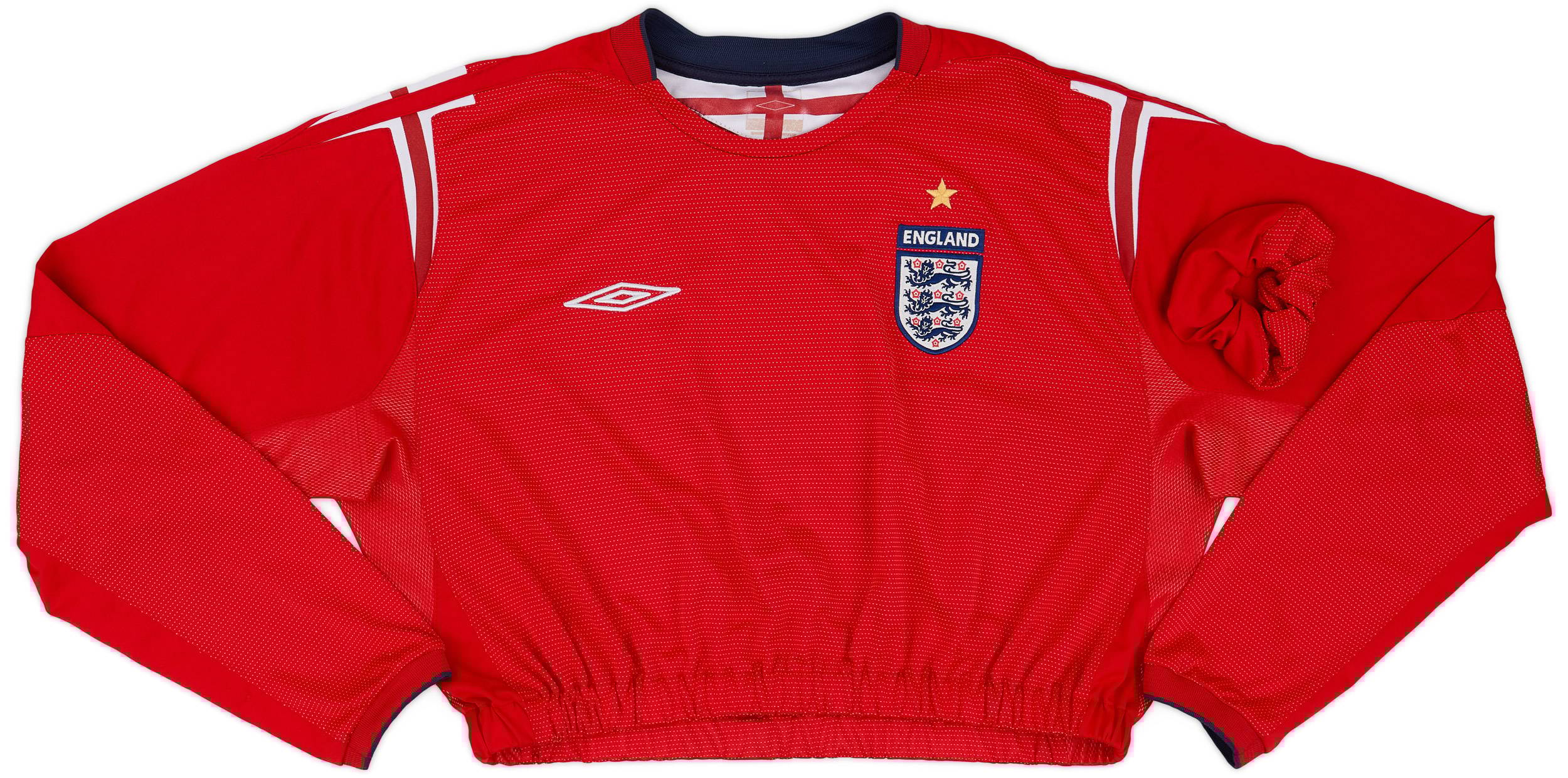 Reworked England Crop Top and Scrunchie Set