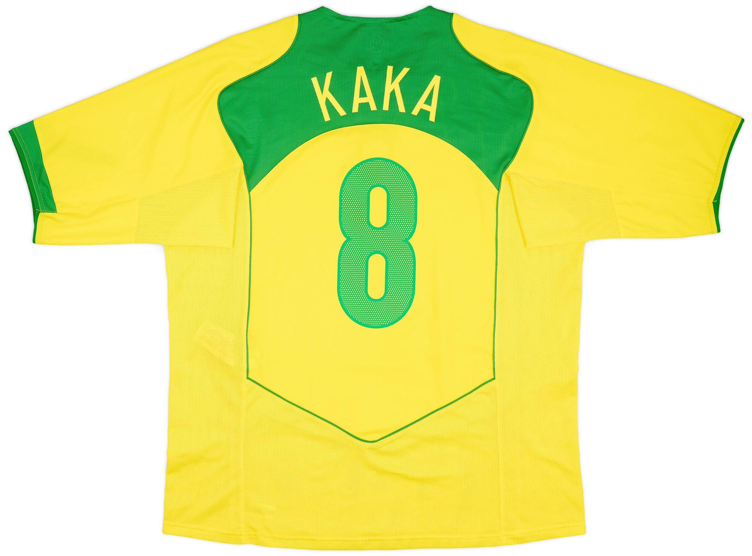 2004-06 Brazil Home Shirt Kaka #8 - 9/10 - (XL)
