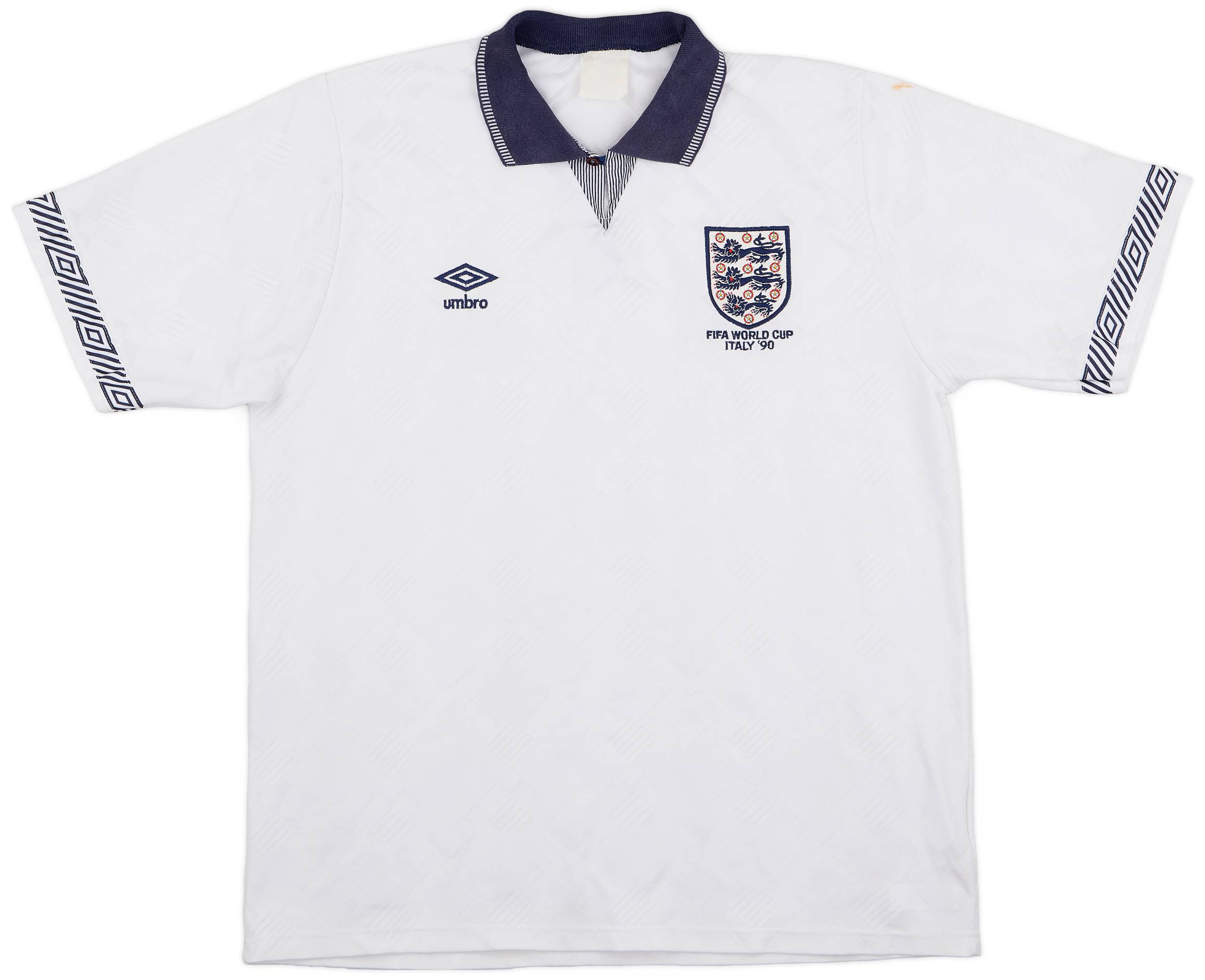 1990-92 England 'World Cup' Home Shirt - 7/10 - (L)