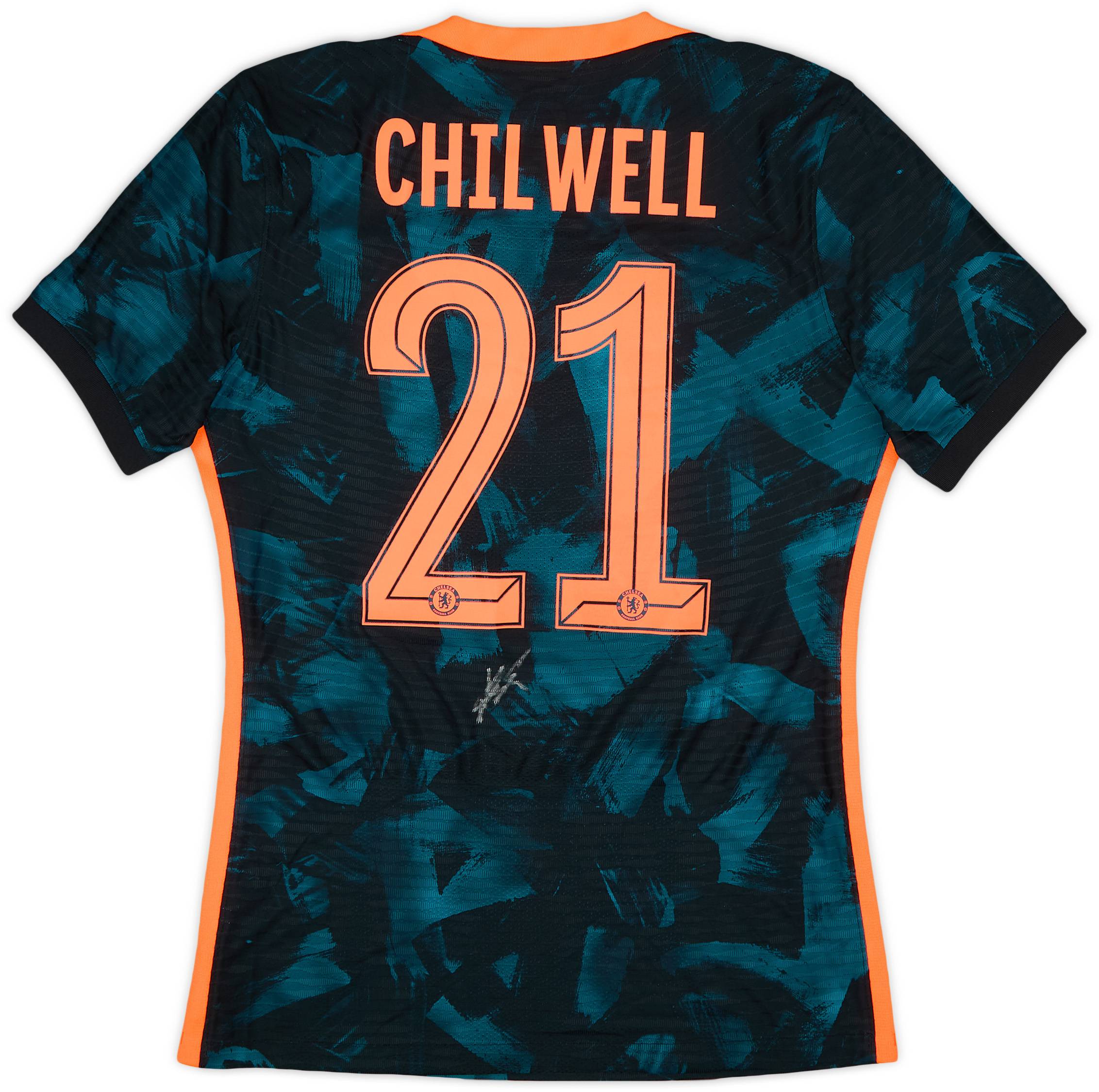 2021-22 Chelsea Player Issue Signed Third Shirt Chilwell #21