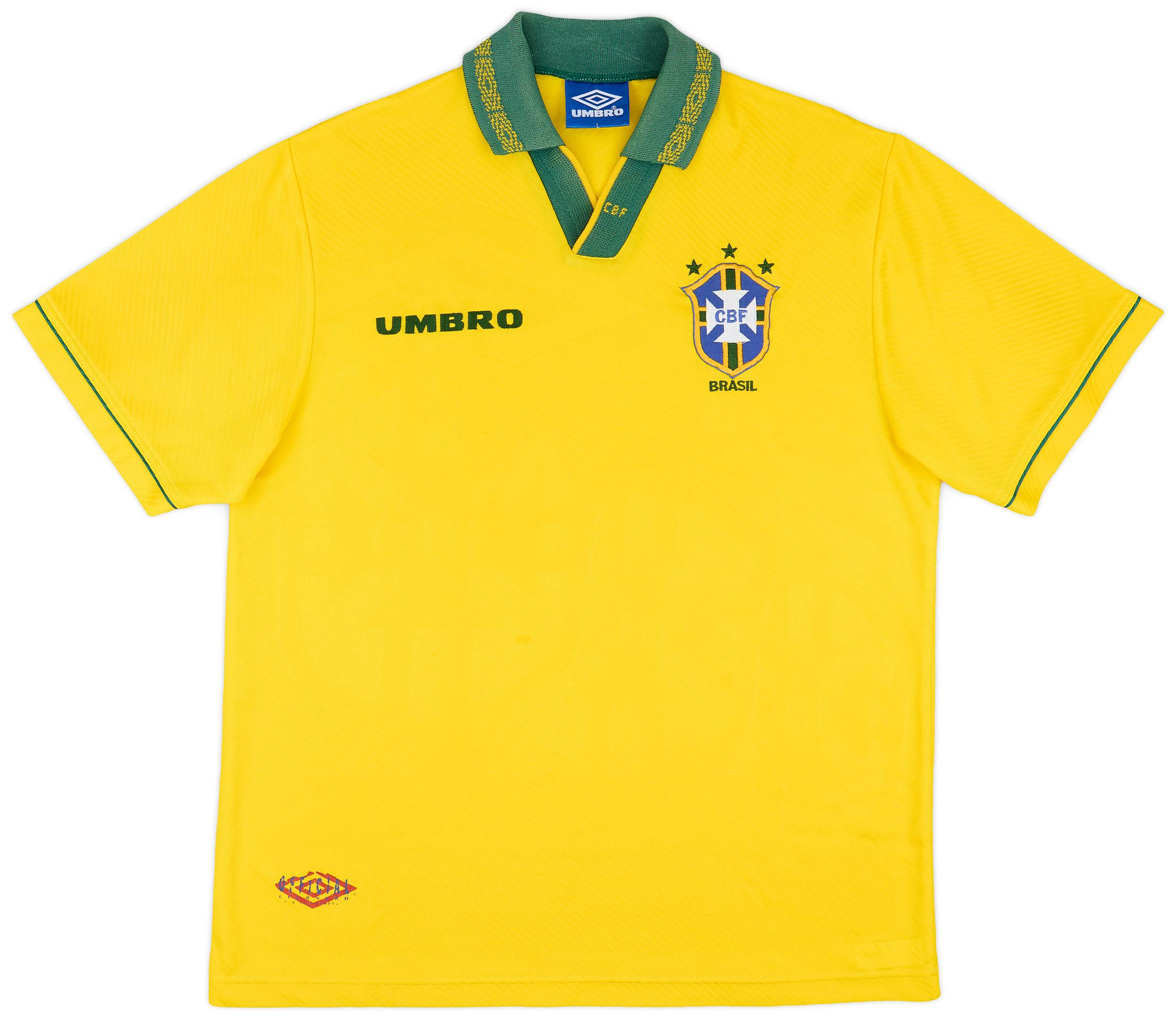 1993-94 Brazil Home Shirt - 9/10 - (L)