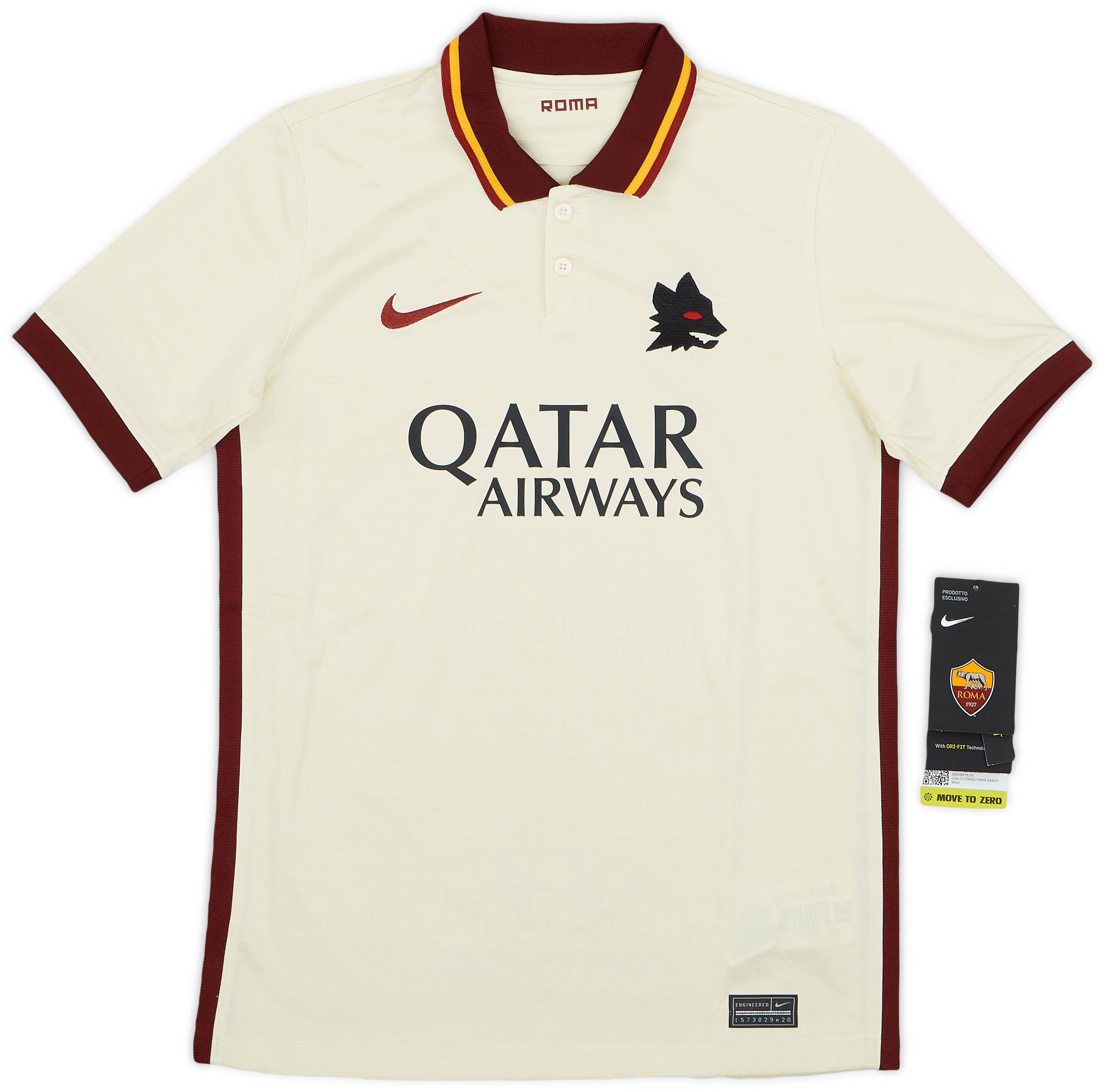 2020-21 Roma Away Shirt (L.Boys)