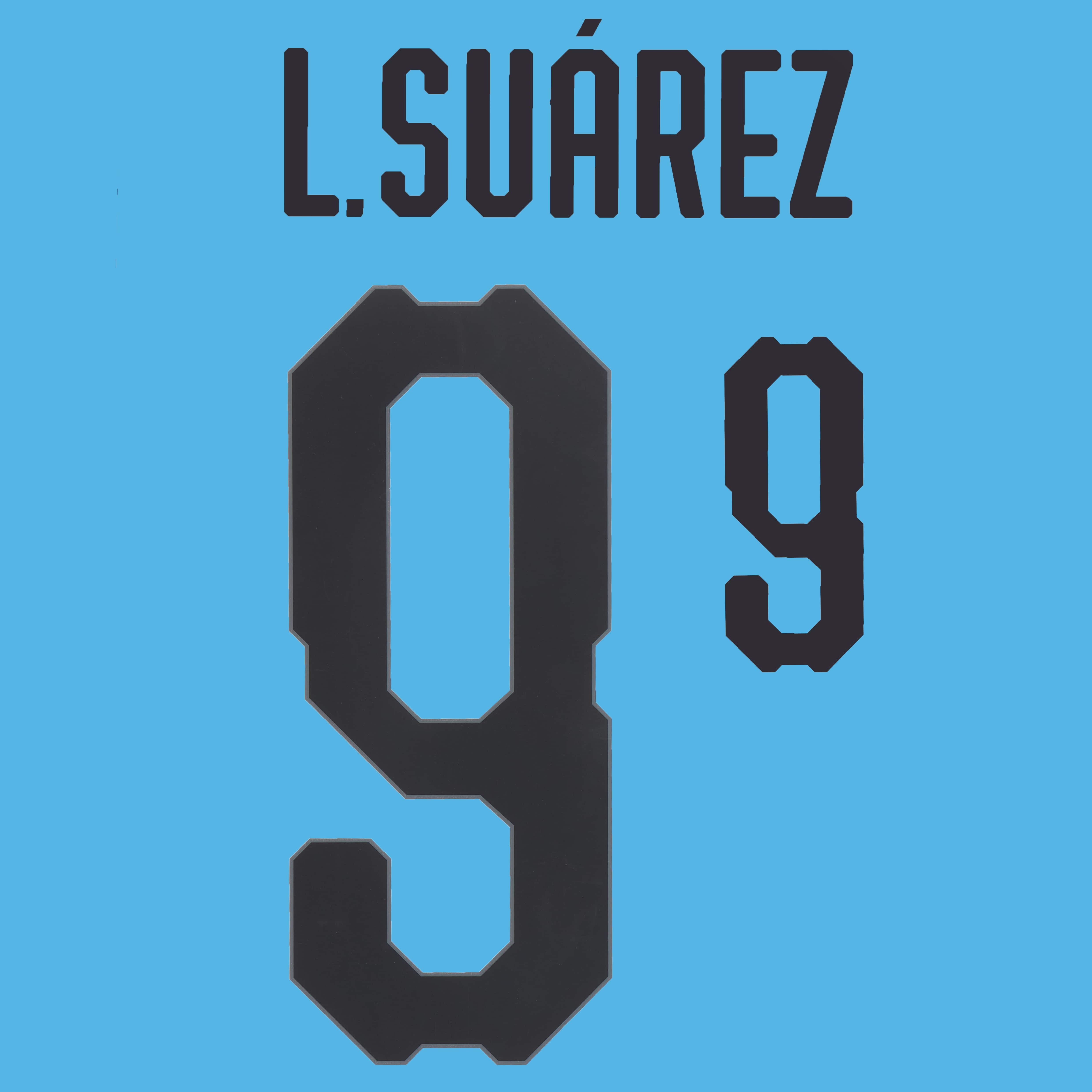 2018-20 Uruguay Home Suarez #9 Name Set