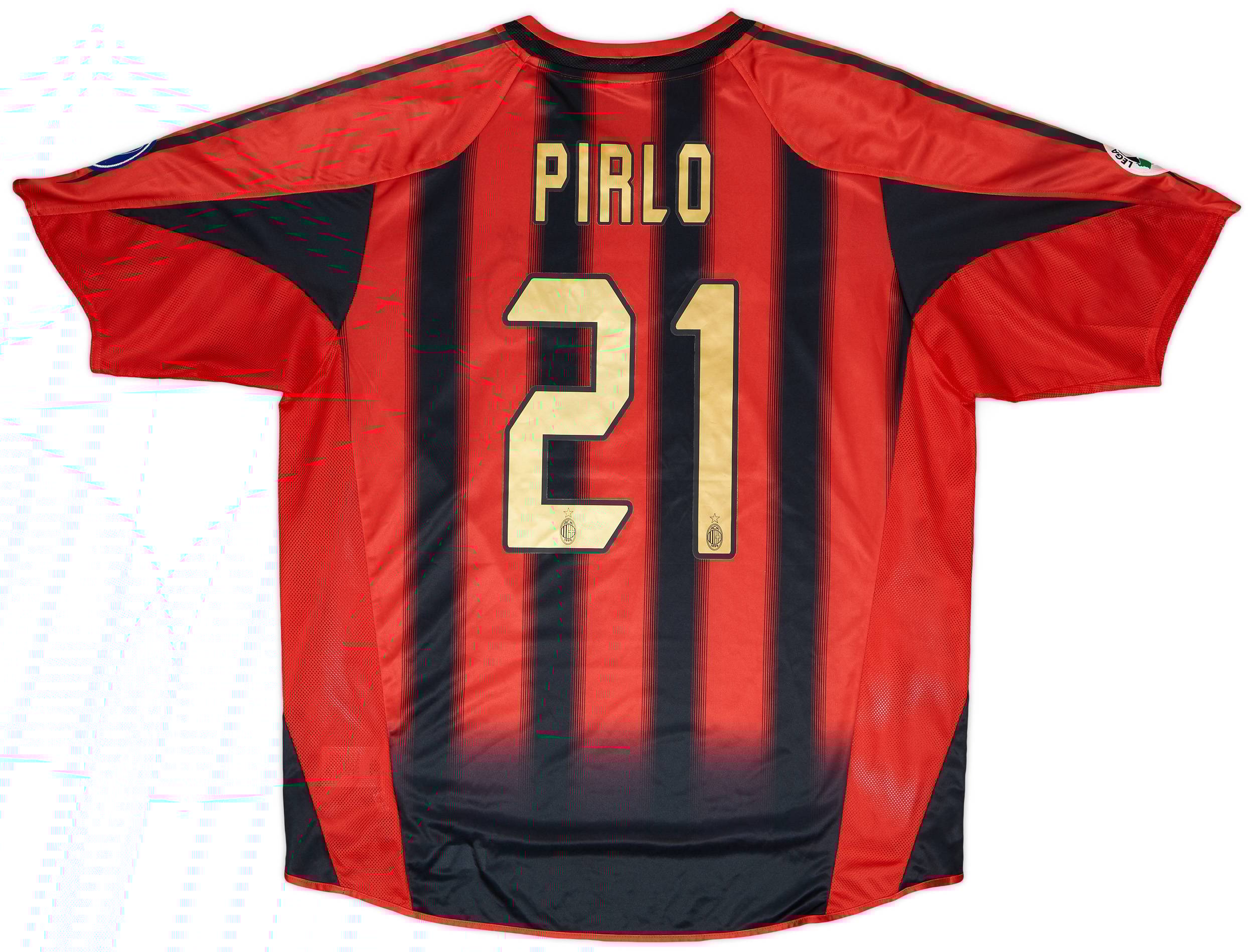 2004-05 AC Milan Home Shirt Pirlo #21 - 4/10 - (XL)