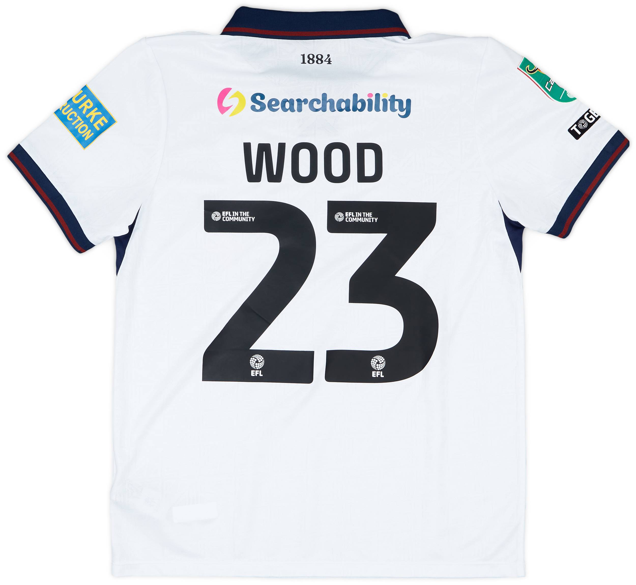 2024-25 Tranmere Match Issue Home Shirt Wood #23