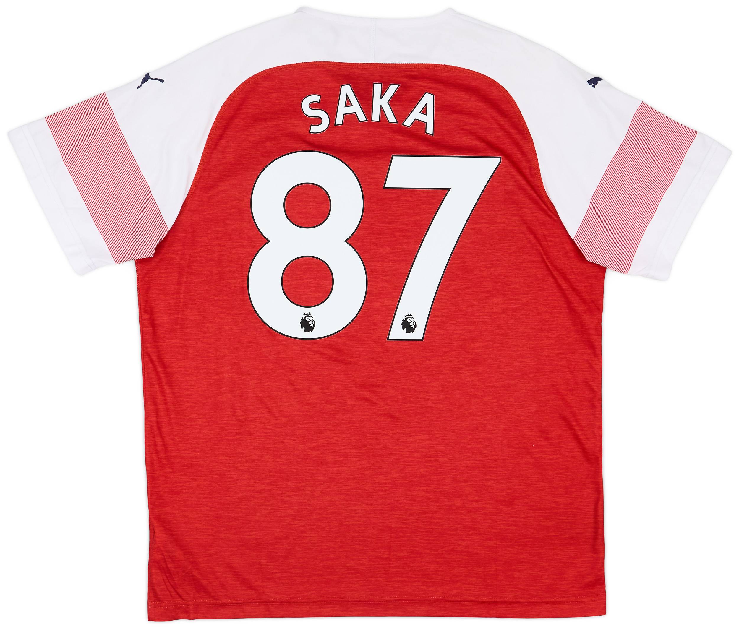 2018-19 Arsenal Home Shirt Saka #87 - 6/10 - (XL)