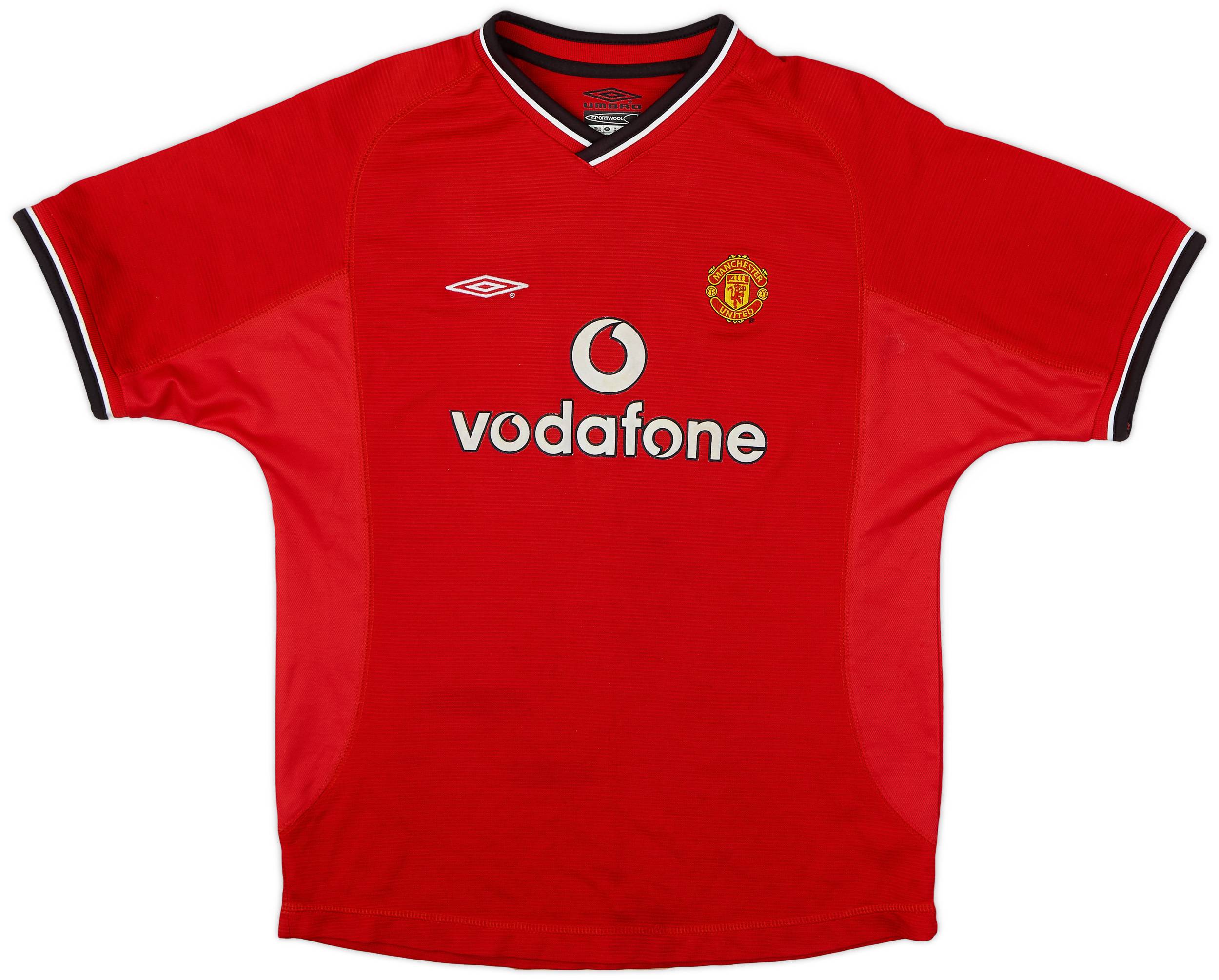 2000-02 Manchester United Home Shirt #7 - 7/10 - (L.Boys)