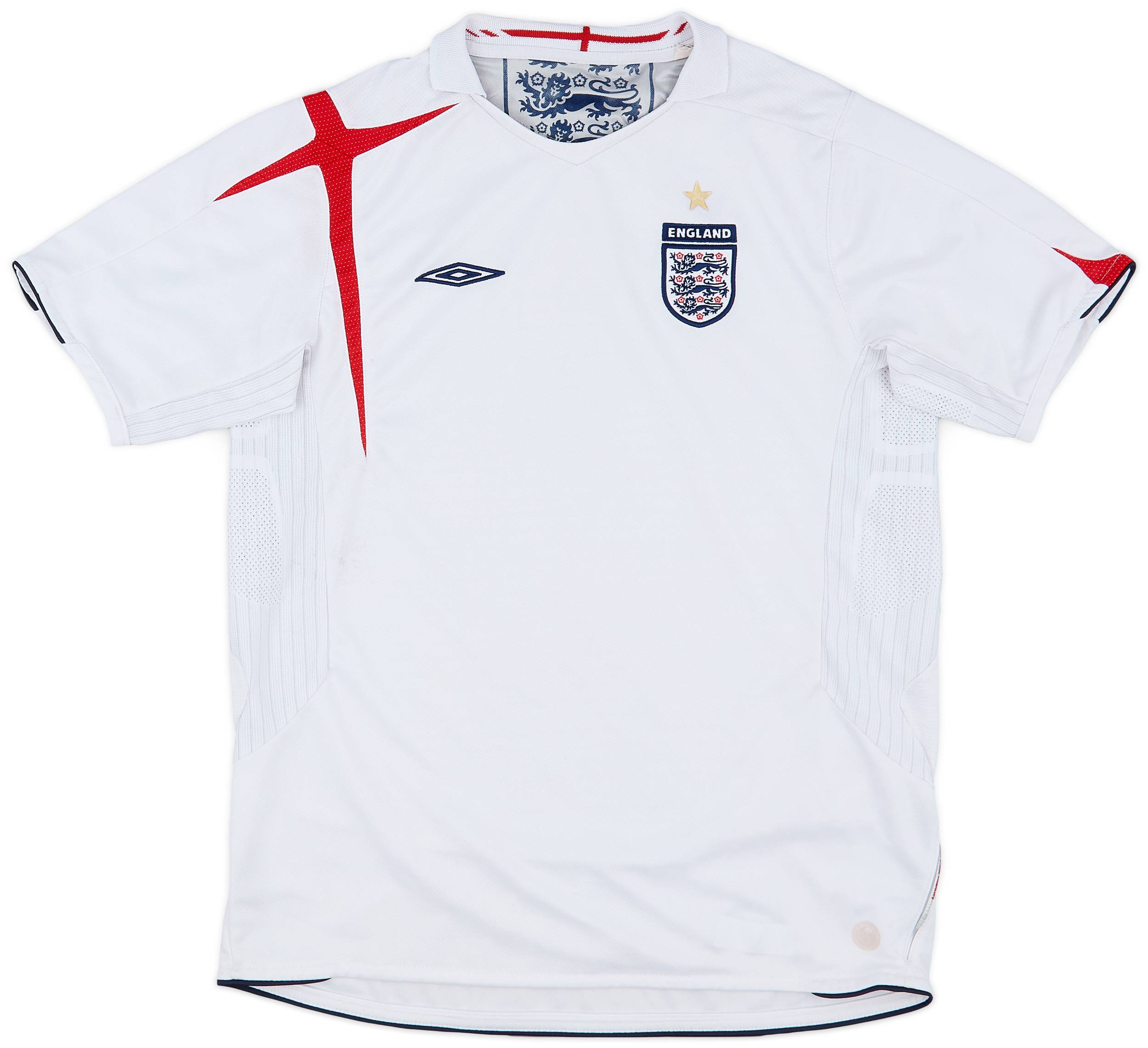 2005-07 England Home Shirt - 6/10 - (XL.Boys)
