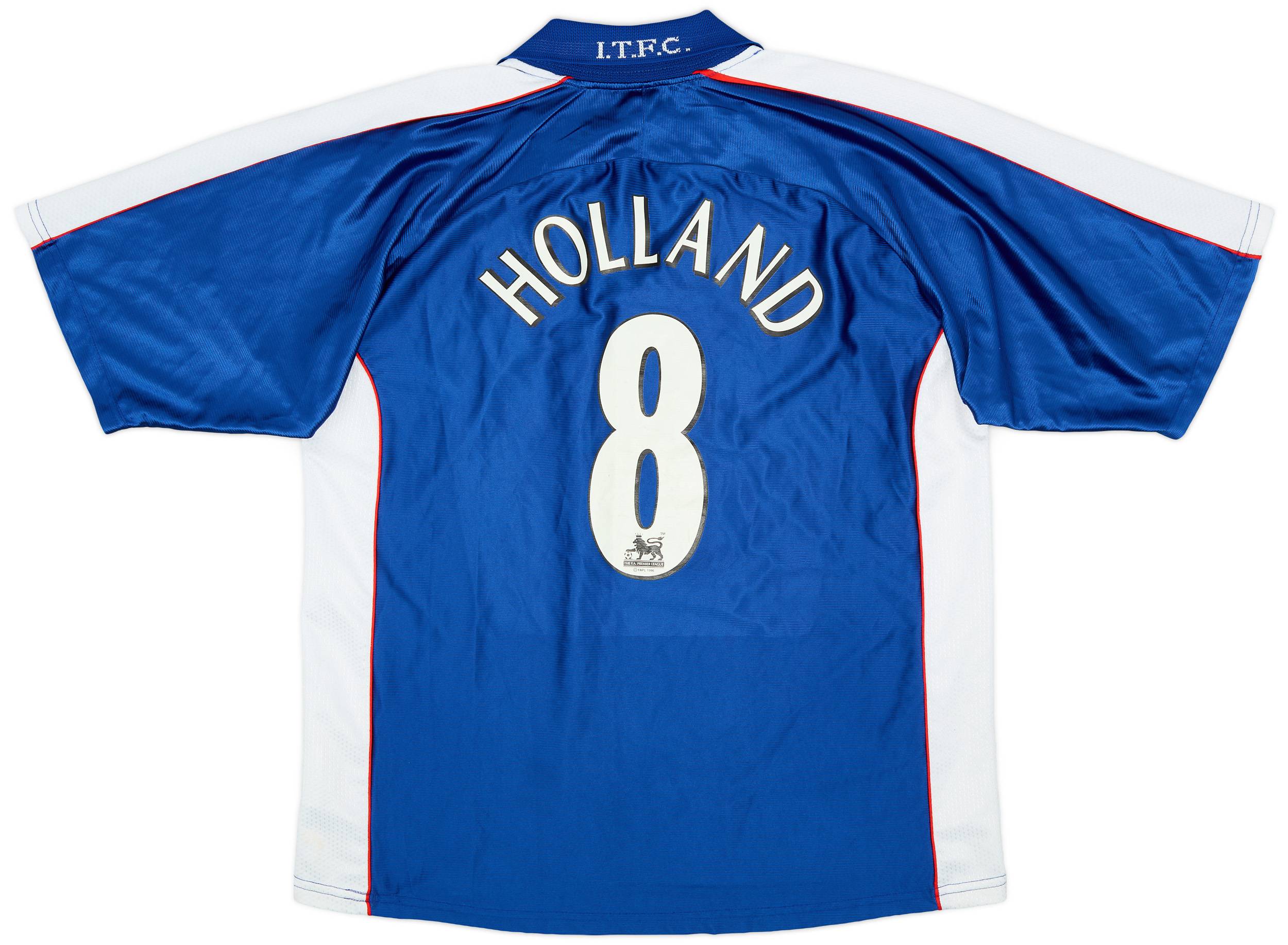 1999-01 Ipswich Home Shirt Holland #8 - 9/10 - (L)
