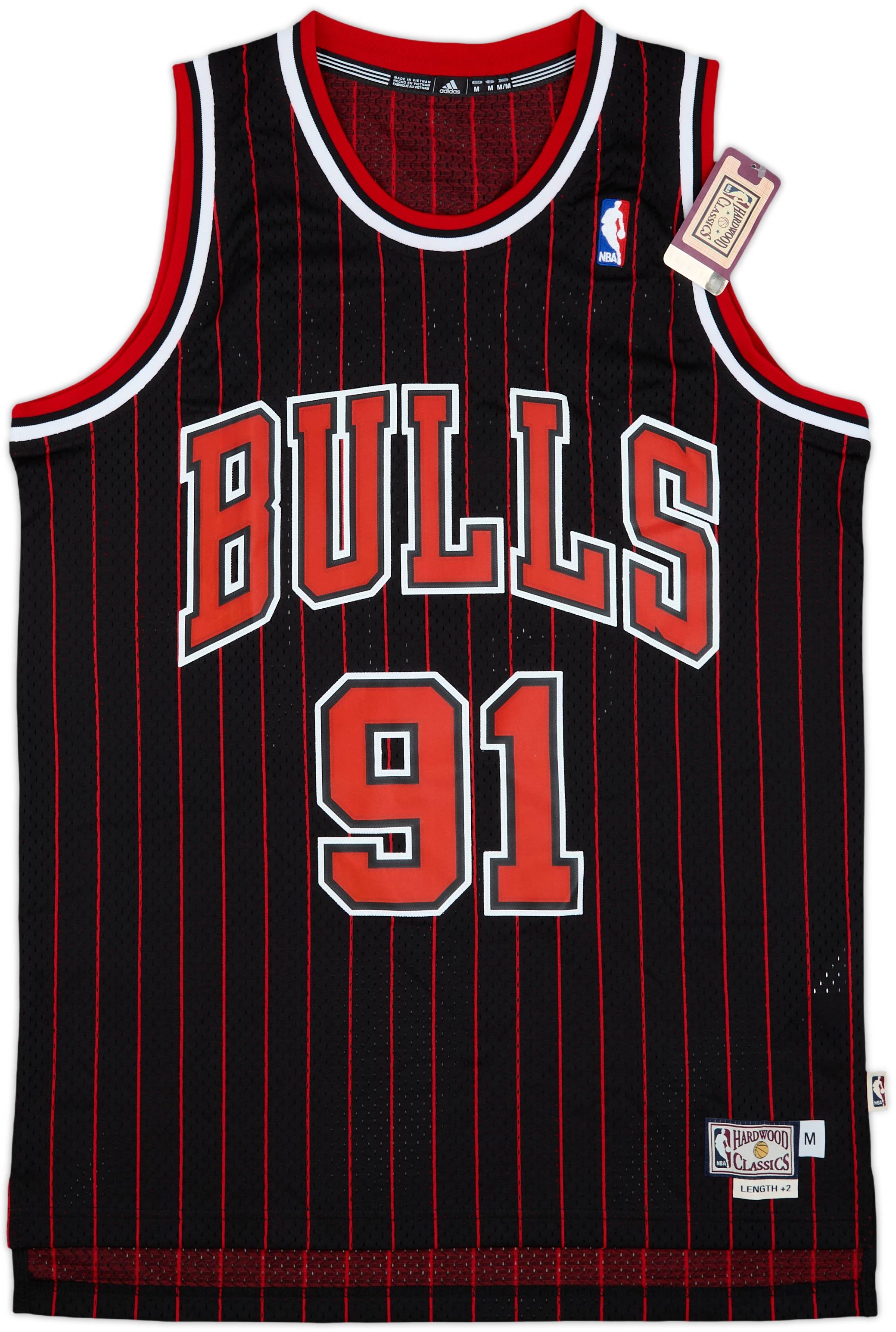 1995-96 Chicago Bulls Rodman #91 adidas Hardwood Classics Swingman ...