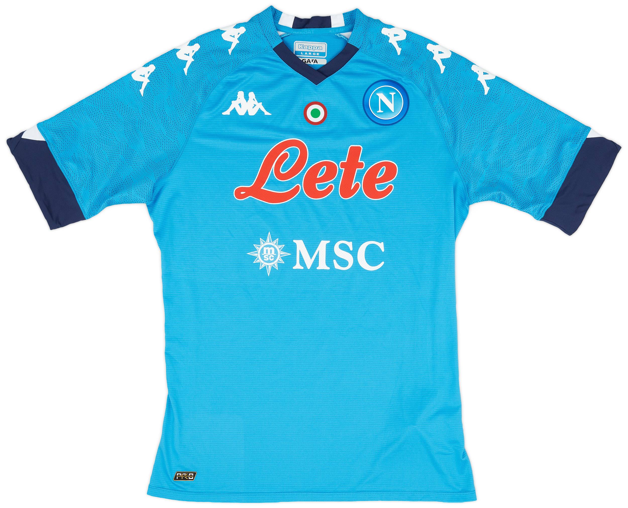 2020-21 Napoli Authentic Home Shirt - 9/10 - (XL)