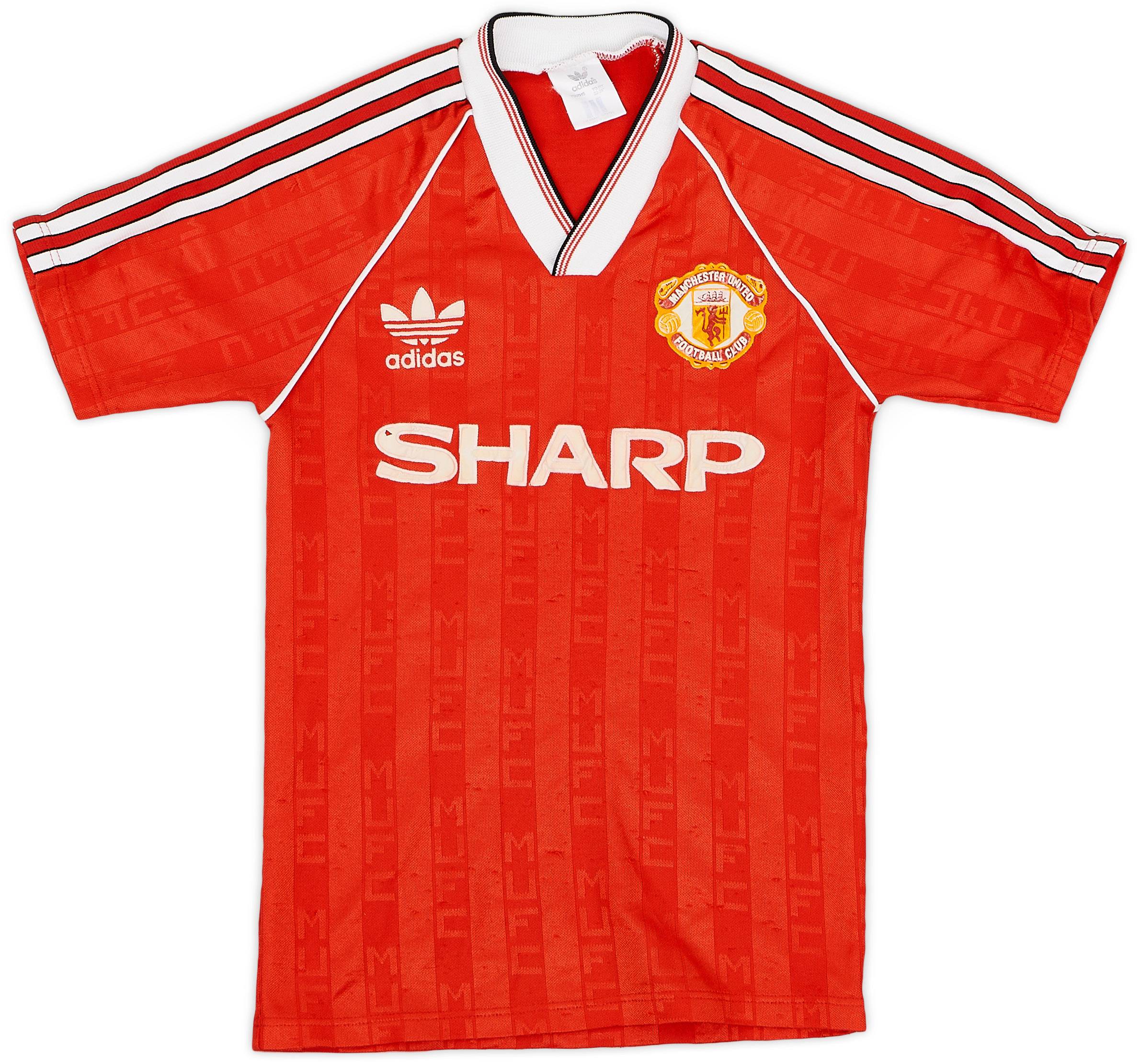 1988-90 Manchester United Home Shirt - 7/10 - (Y)