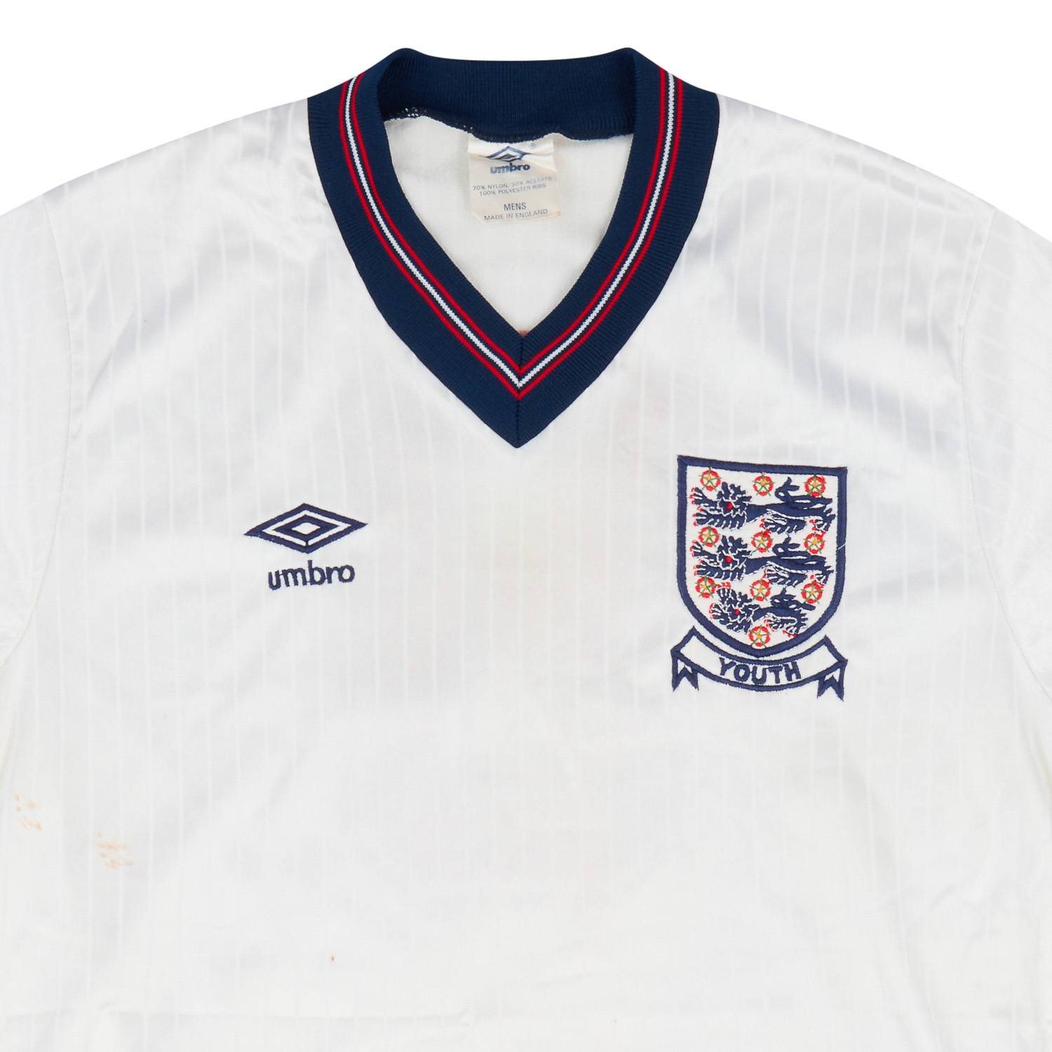 1985 England U-16 Match Issue Home Shirt #9 (Robins)
