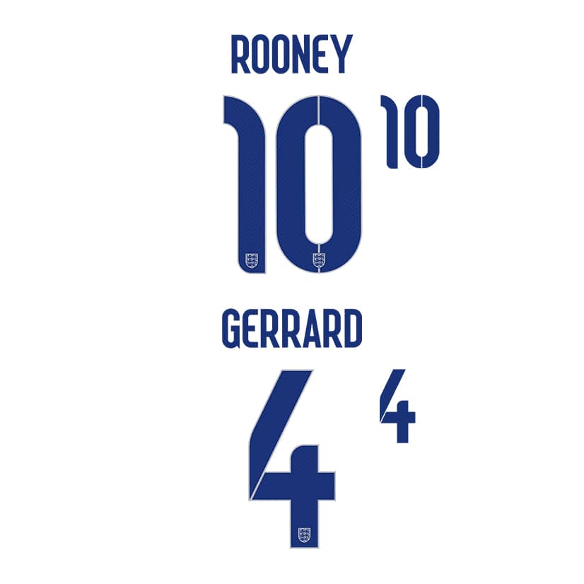 2014-15 England Home Name Set
