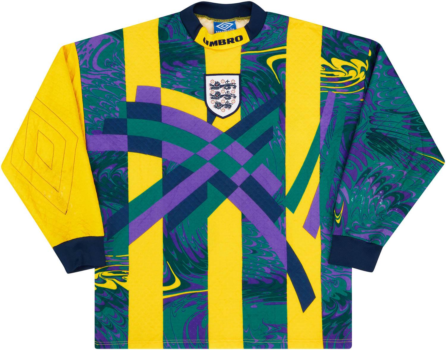 1995-96 England GK Shirt - 8/10 - (Y)