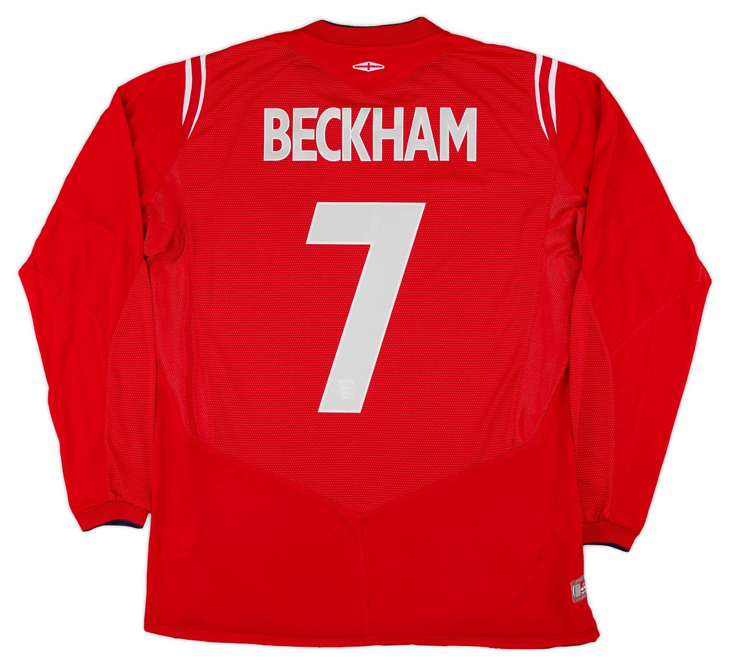 2004-06 England Away L/S Shirt Beckham #7