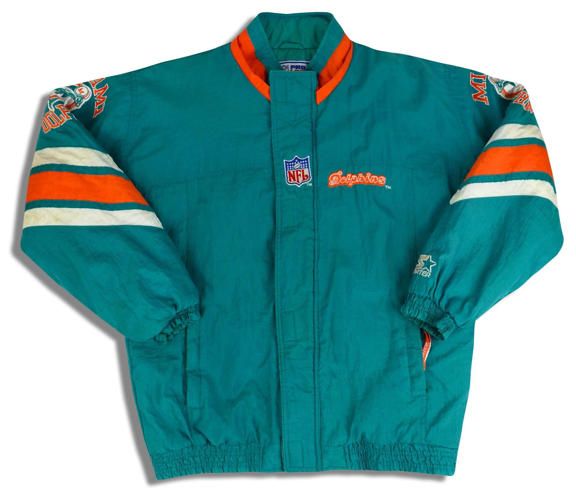 1990s Miami Dolphins Starter Rain Coat XL