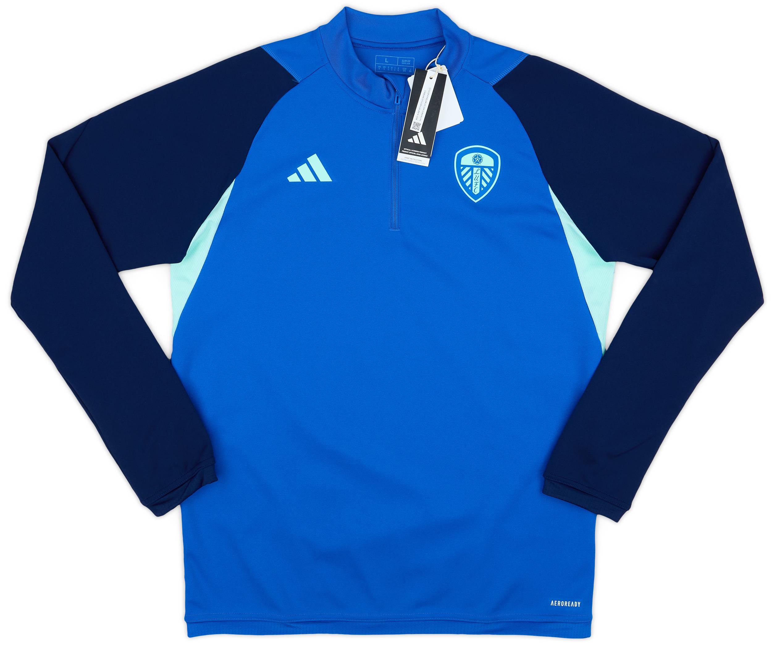 2023-24 Leeds United adidas 1/4 Zip Training Top