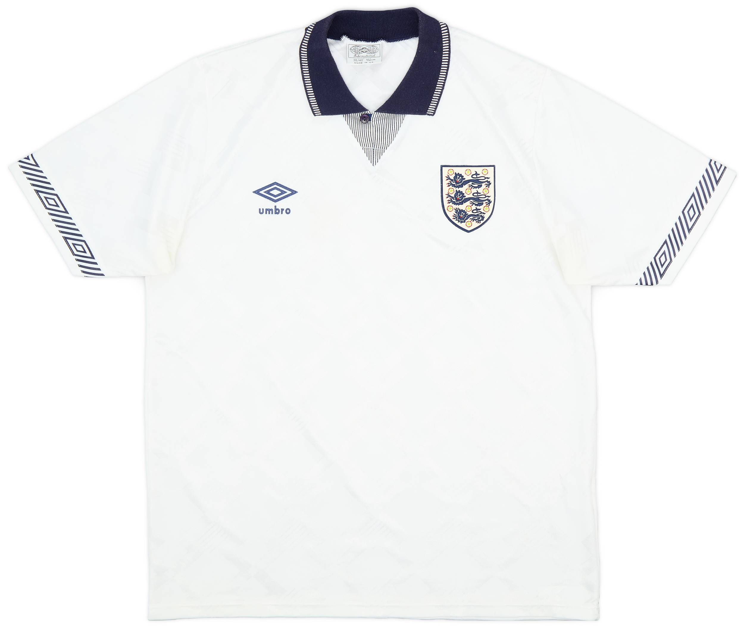 1990-92 England Home Shirt - 9/10 - (M)