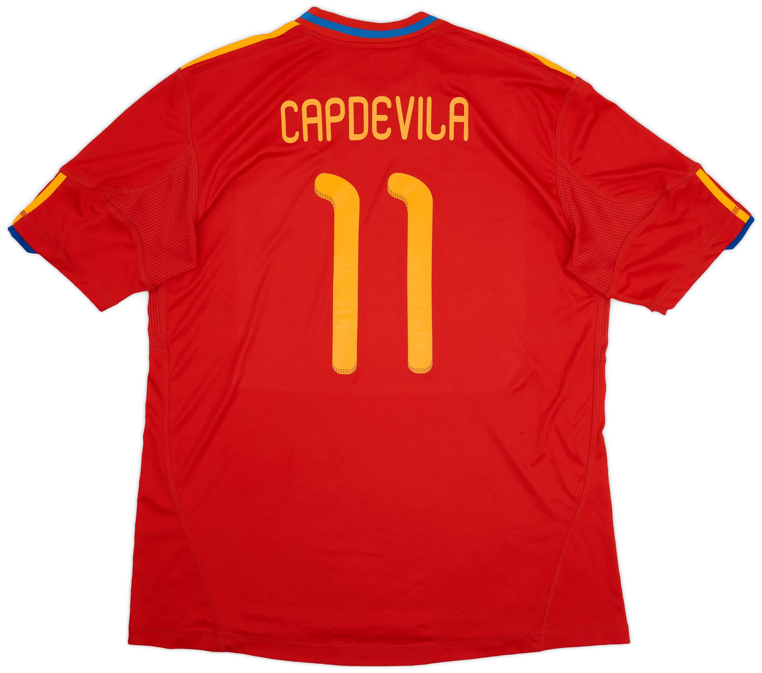 2009-10 Spain Home Shirt Capdevila #11 - 7/10 - (XL)