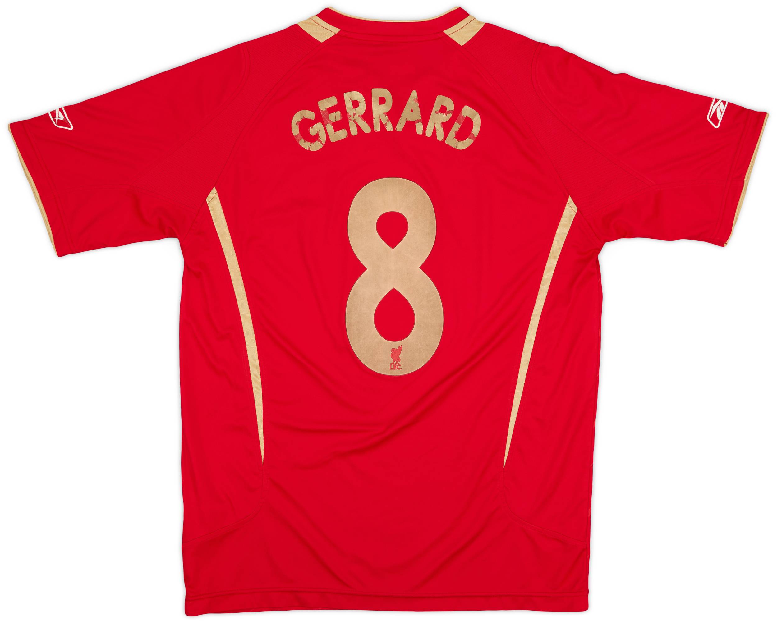 2005-06 Liverpool CL Home Shirt Gerrard #8 - 4/10 - (M)