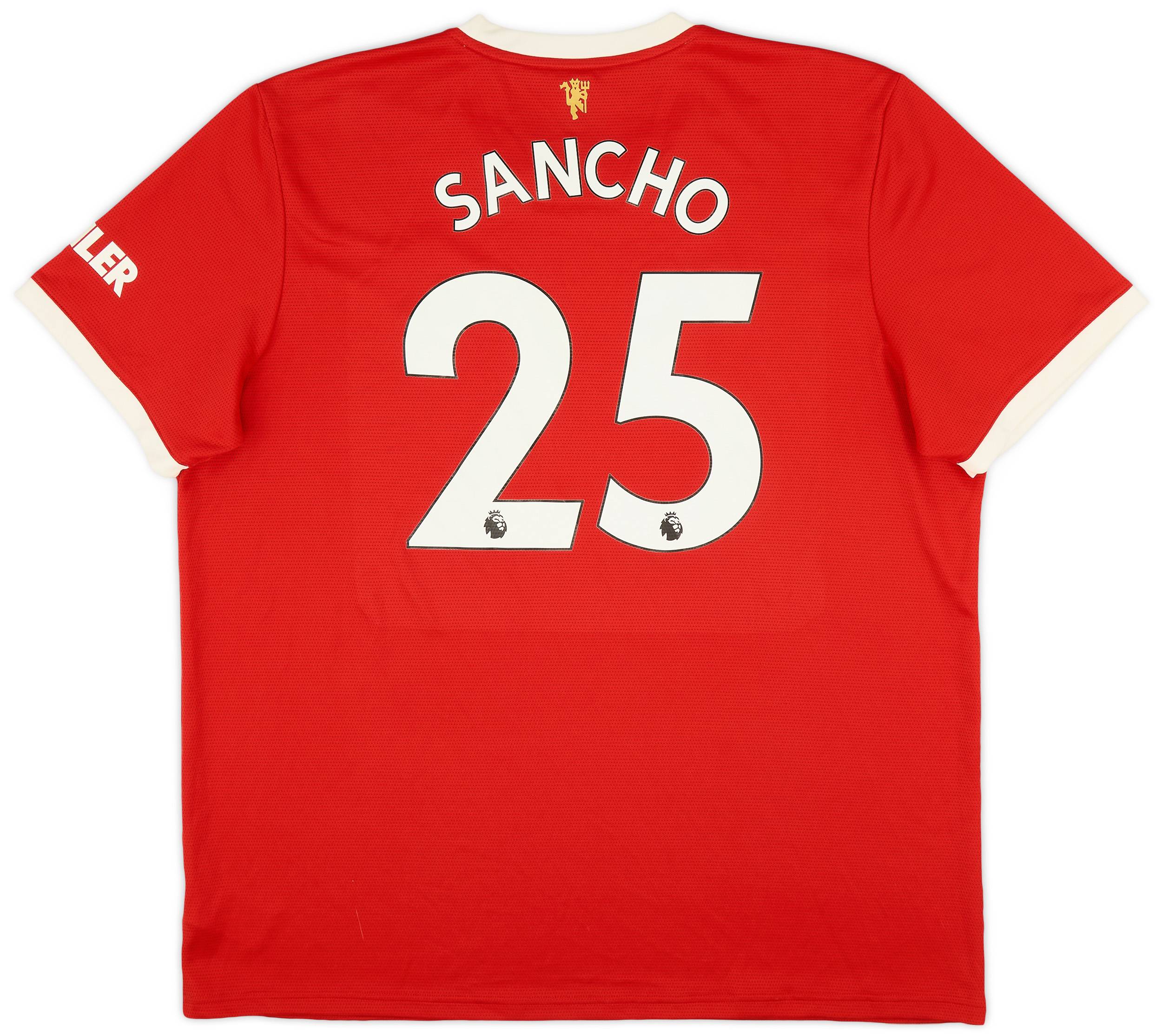 2021-22 Manchester United Home Shirt Sancho #25 - 9/10 - (XXL)