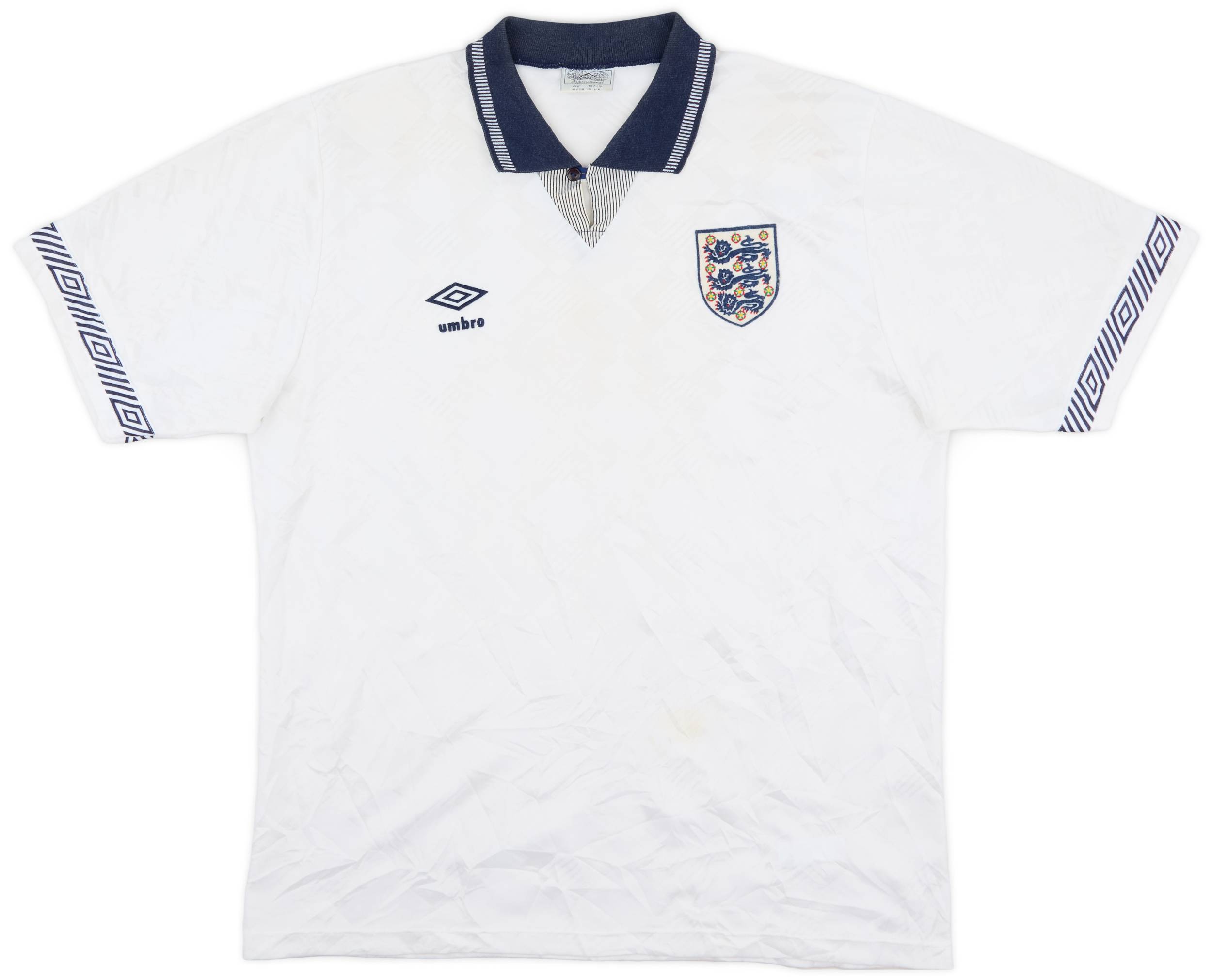 1990-92 England Home Shirt - 5/10 - (L)