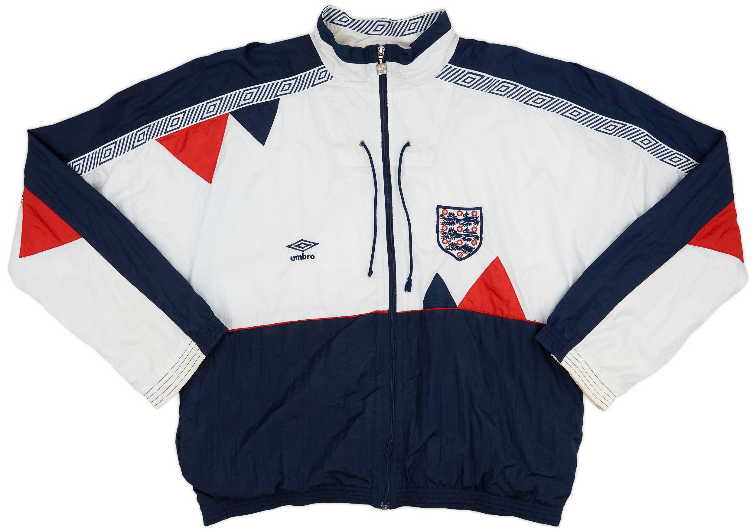 1990-92 England Umbro Track Jacket - 8/10 - (XL)
