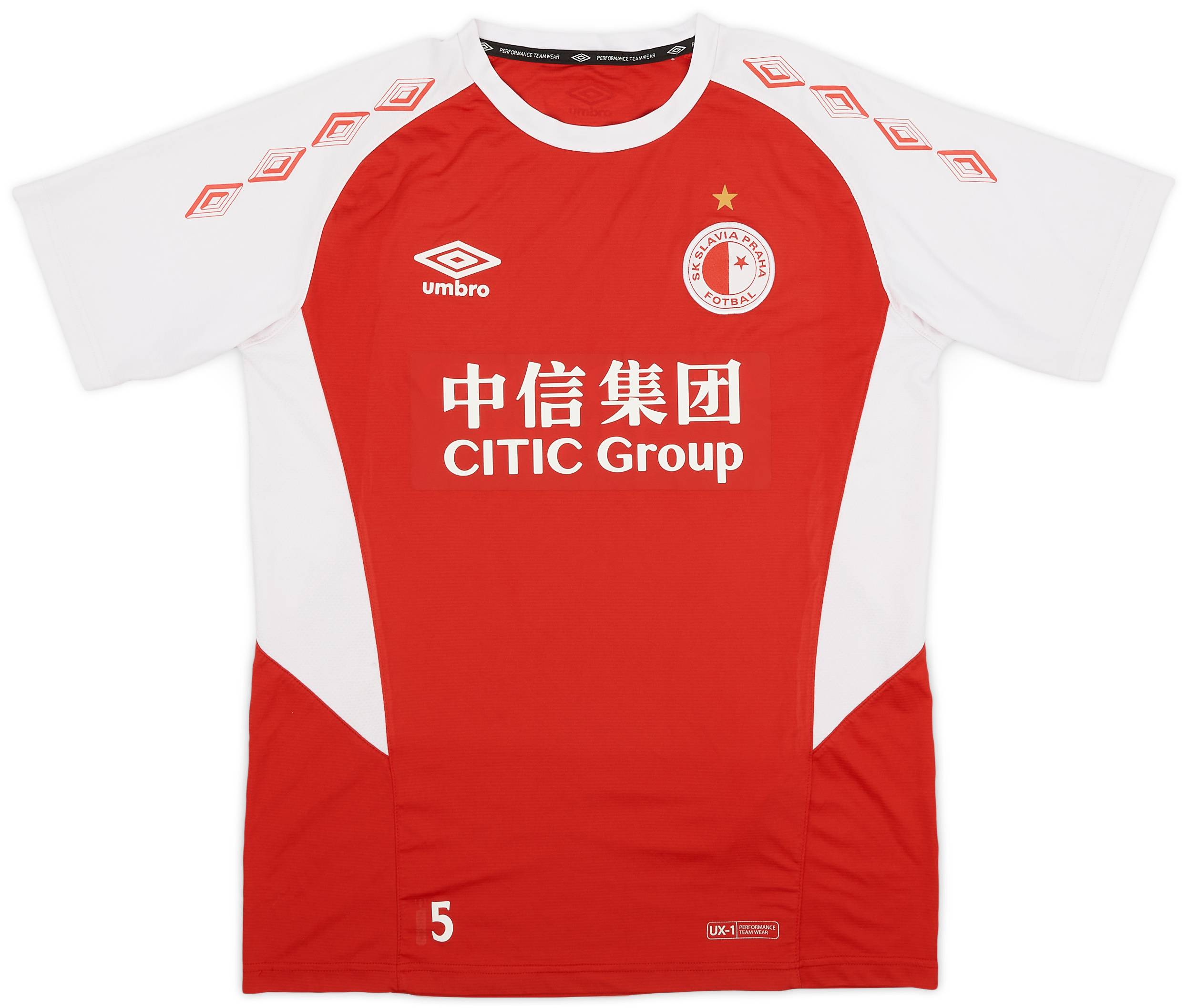 2015-16 Slavia Prague Player Issue Training Shirt #5 - 6/10 - (M)