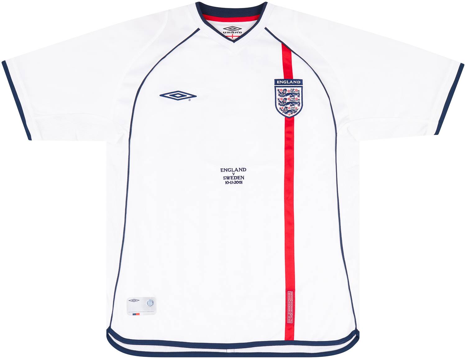 2001 England Match Issue Home Shirt Owen (v Sweden)