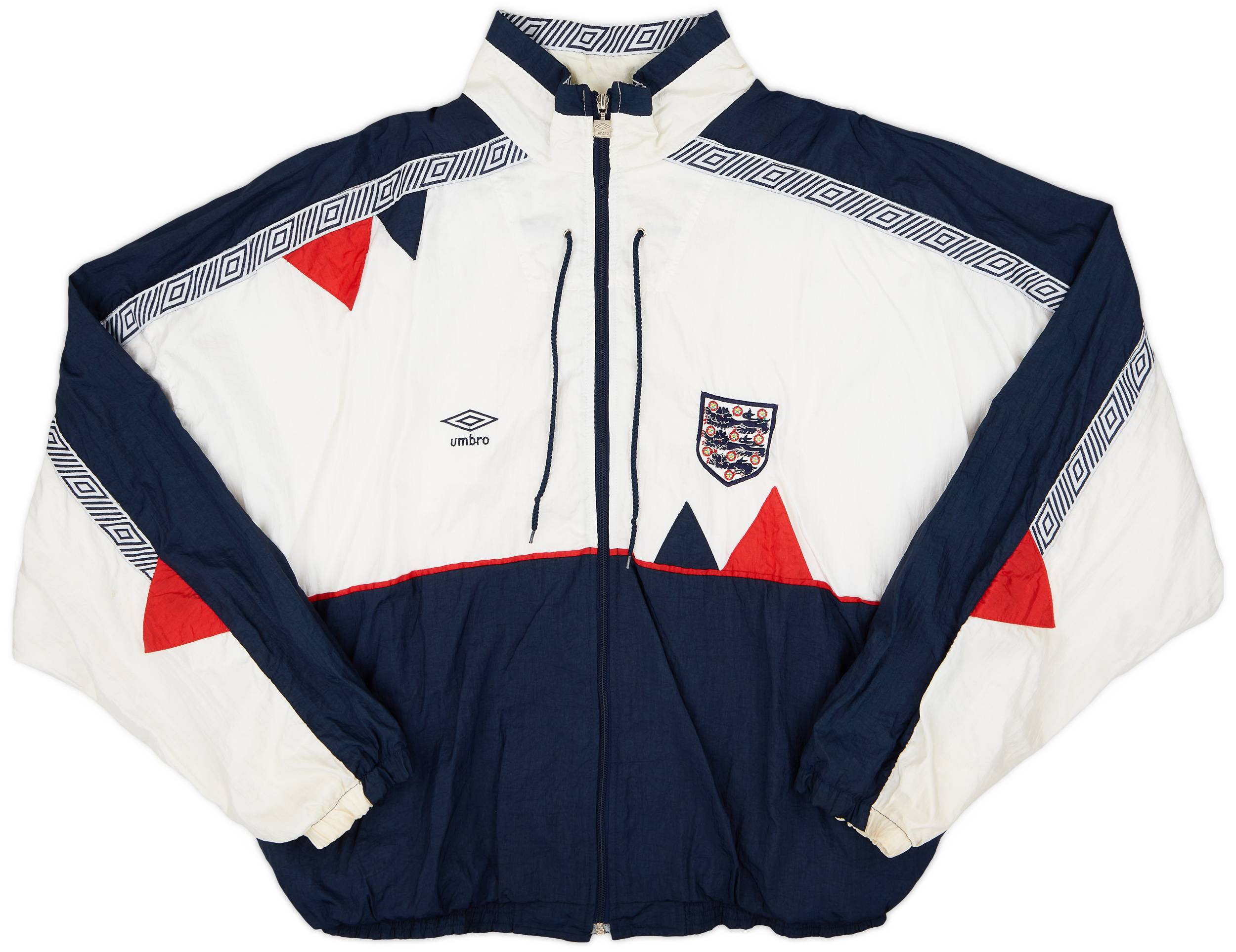 1990-92 England Umbro Track Jacket - 8/10 - (XL)