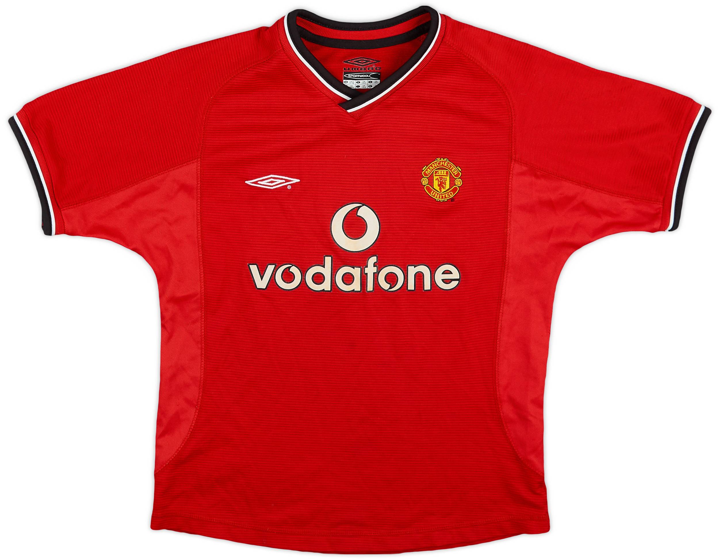 2000-02 Manchester United Home Shirt - 8/10 - (S.Boys)