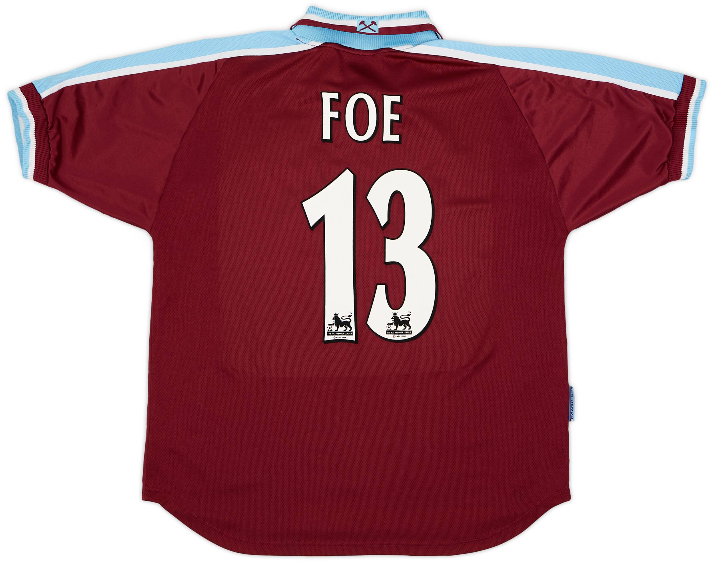 1999-01 West Ham Home Shirt Foé #13 - 9/10 - (XL)