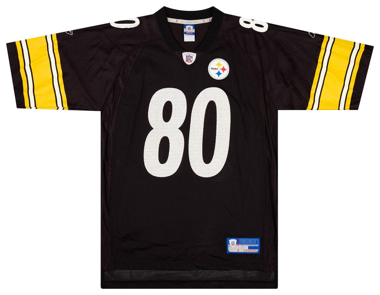 2002-04 Pittsburgh Steelers Burress #80 Reebok On Field Jersey (Home) M