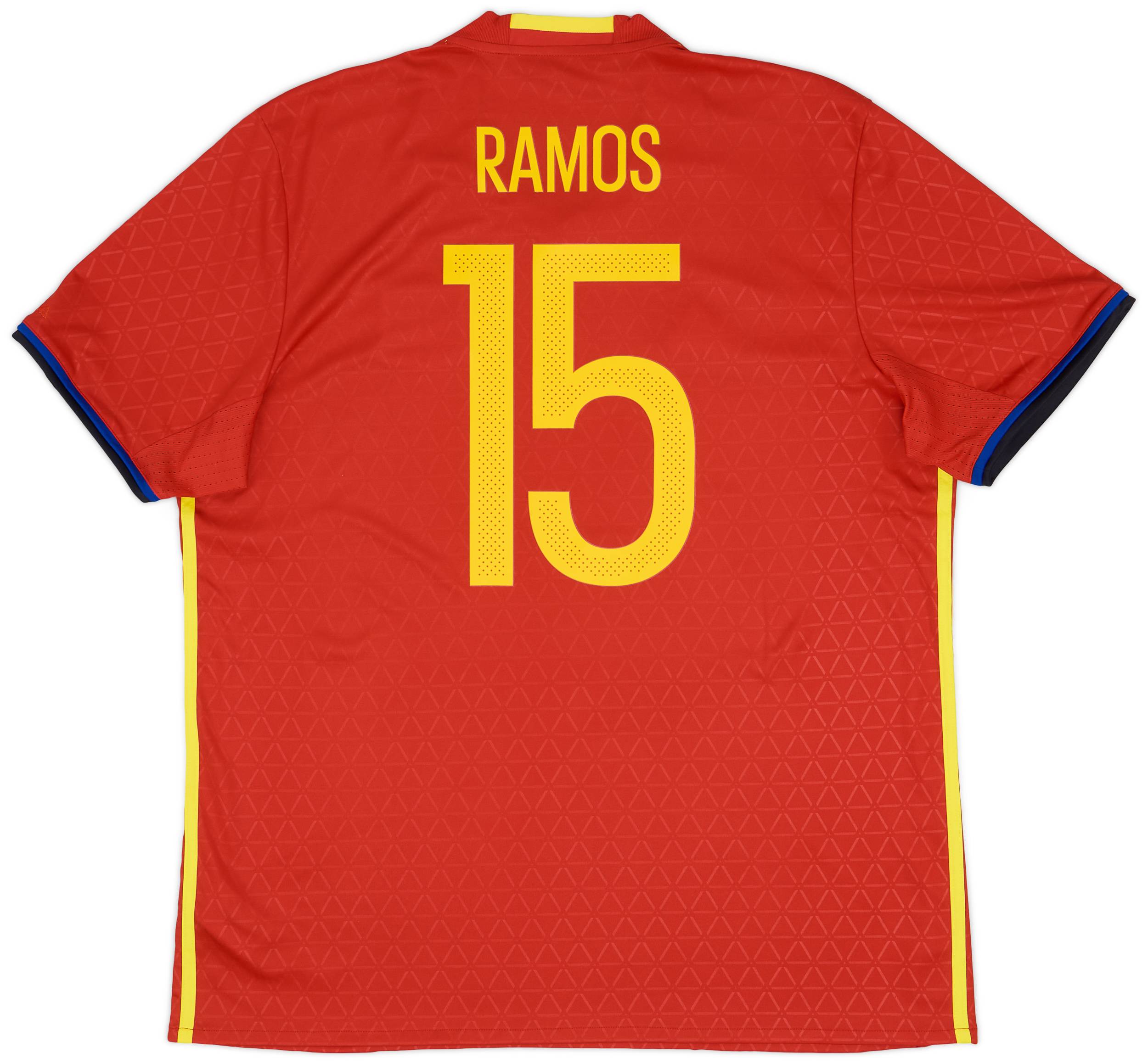 2016-17 Spain Home Shirt Ramos #15 - 9/10 - (XL)