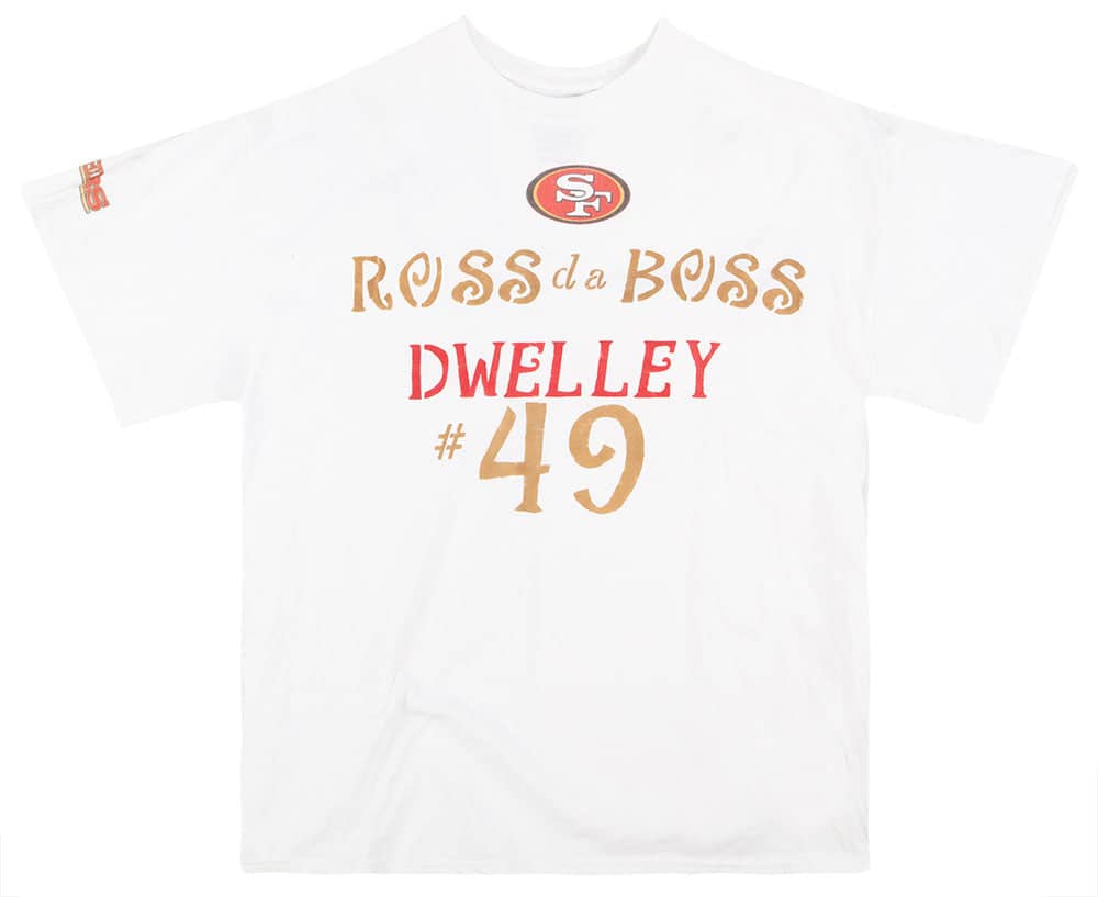 2018 San Francisco 49ers Ross 'Da Boss' Dwelley Gildan Tee XXL